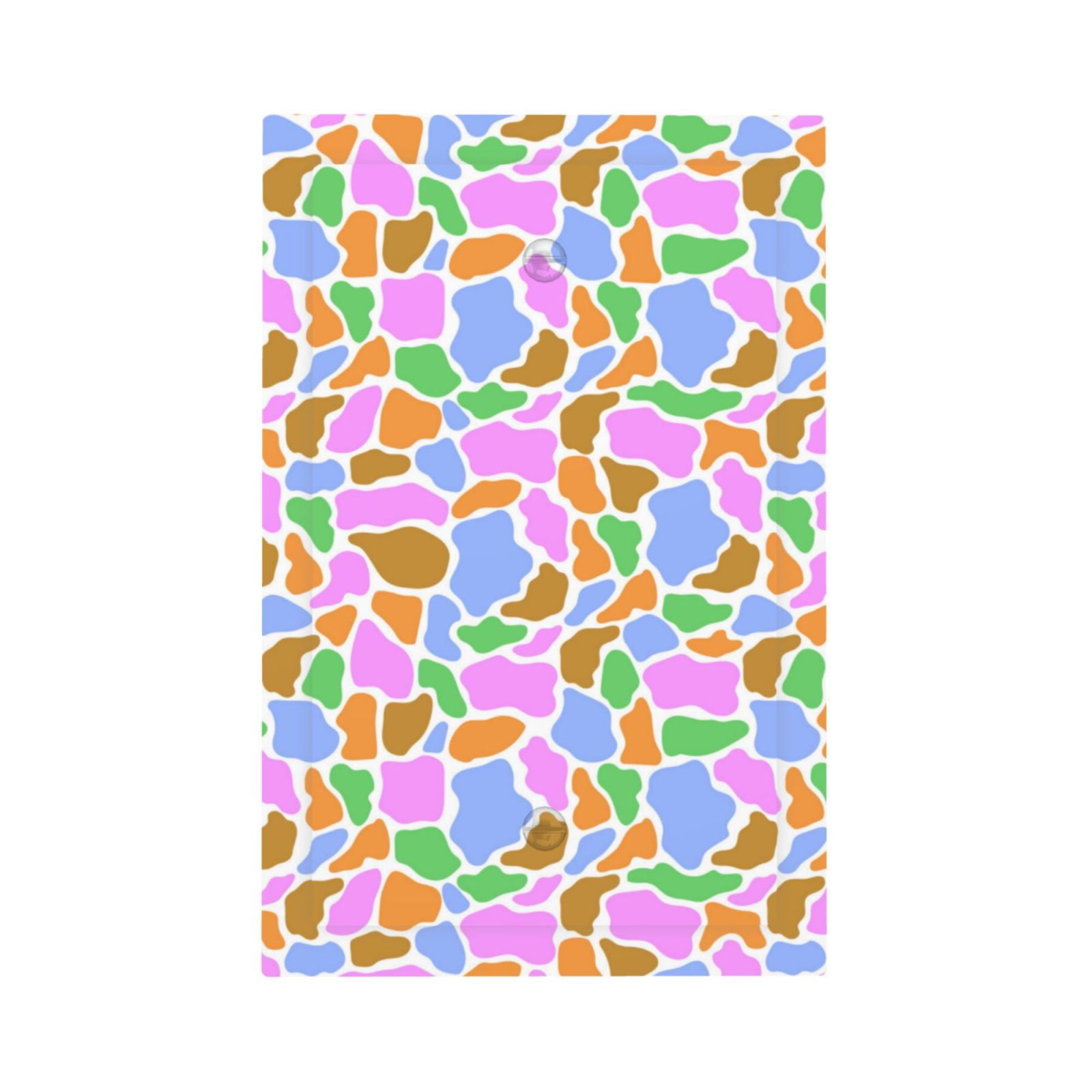 Junzan Colorful Cow Skin for Electrical Outlet Covers, 5" x 3" Electric ...