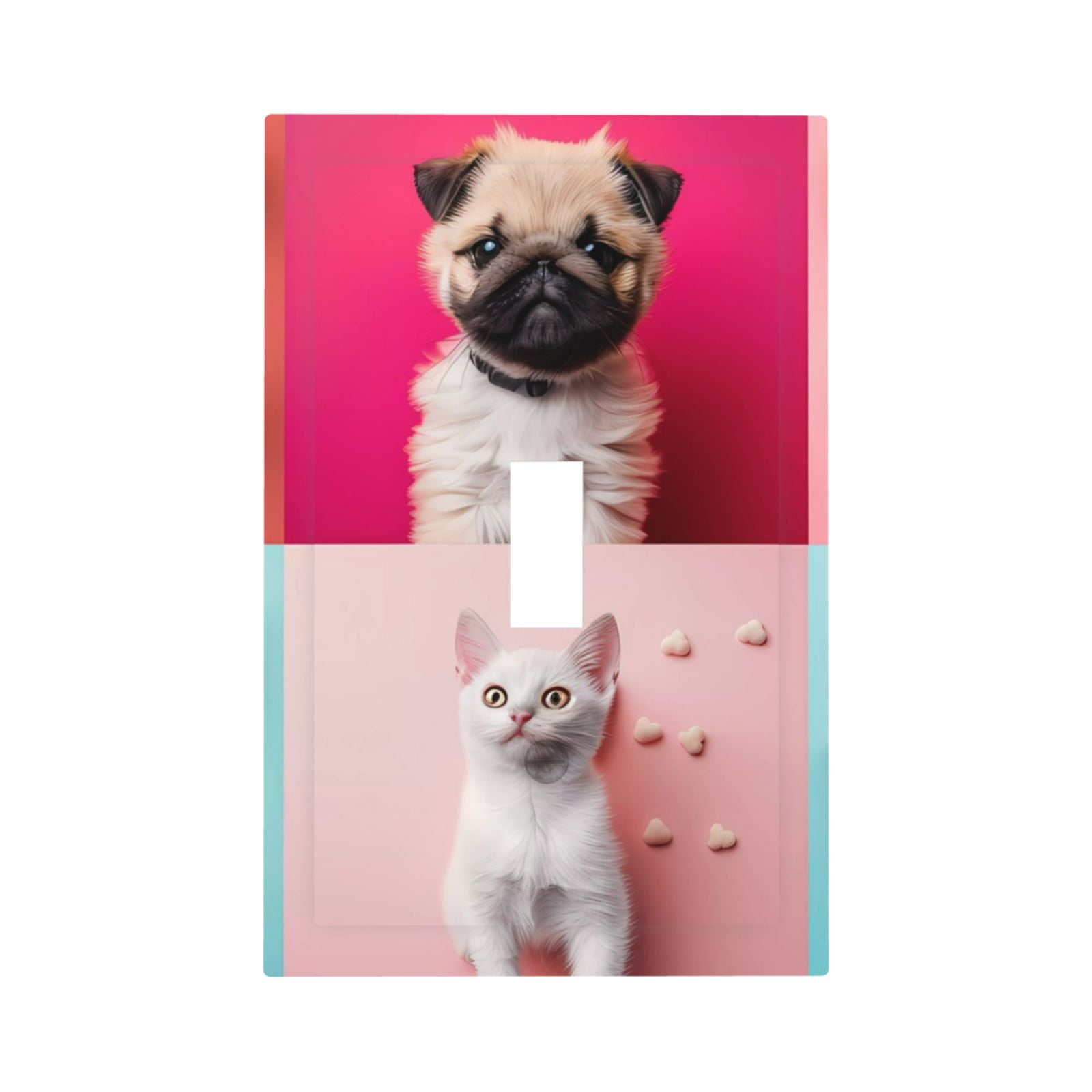 Junzan Colorful Dog Cat Collage for Electrical Outlet Covers, 5" x 3 ...