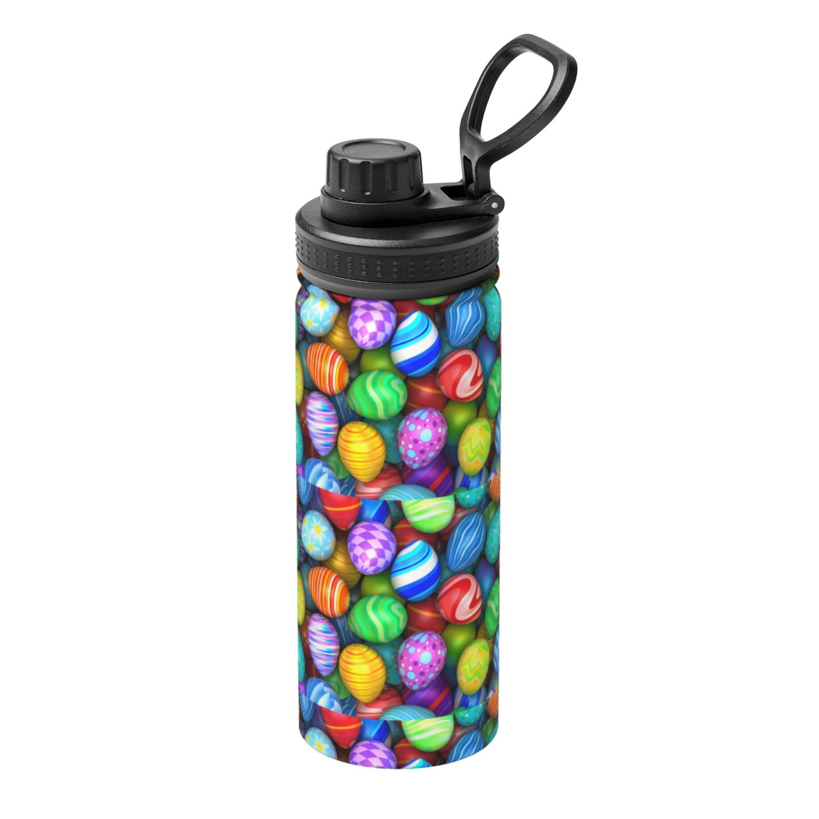 Junzan Colorful Easter Eggs1 Pattern 18OZ Stainless Steel Sports Water ...