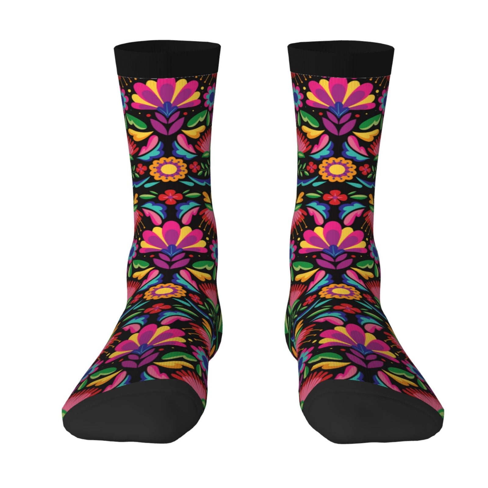 Junzan Colorful Floral Embroidery Mexican Mens Funny Socks For Men ...