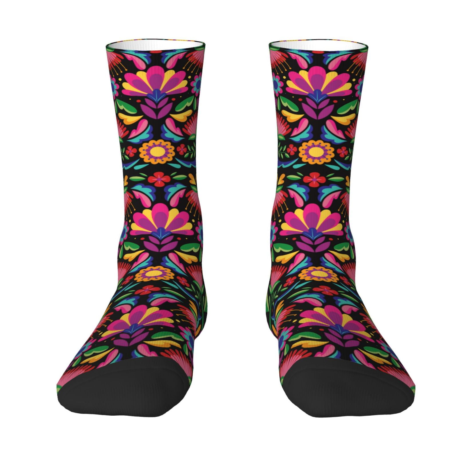 Junzan Colorful Floral Embroidery Mexican Mens Funny Socks For Men ...