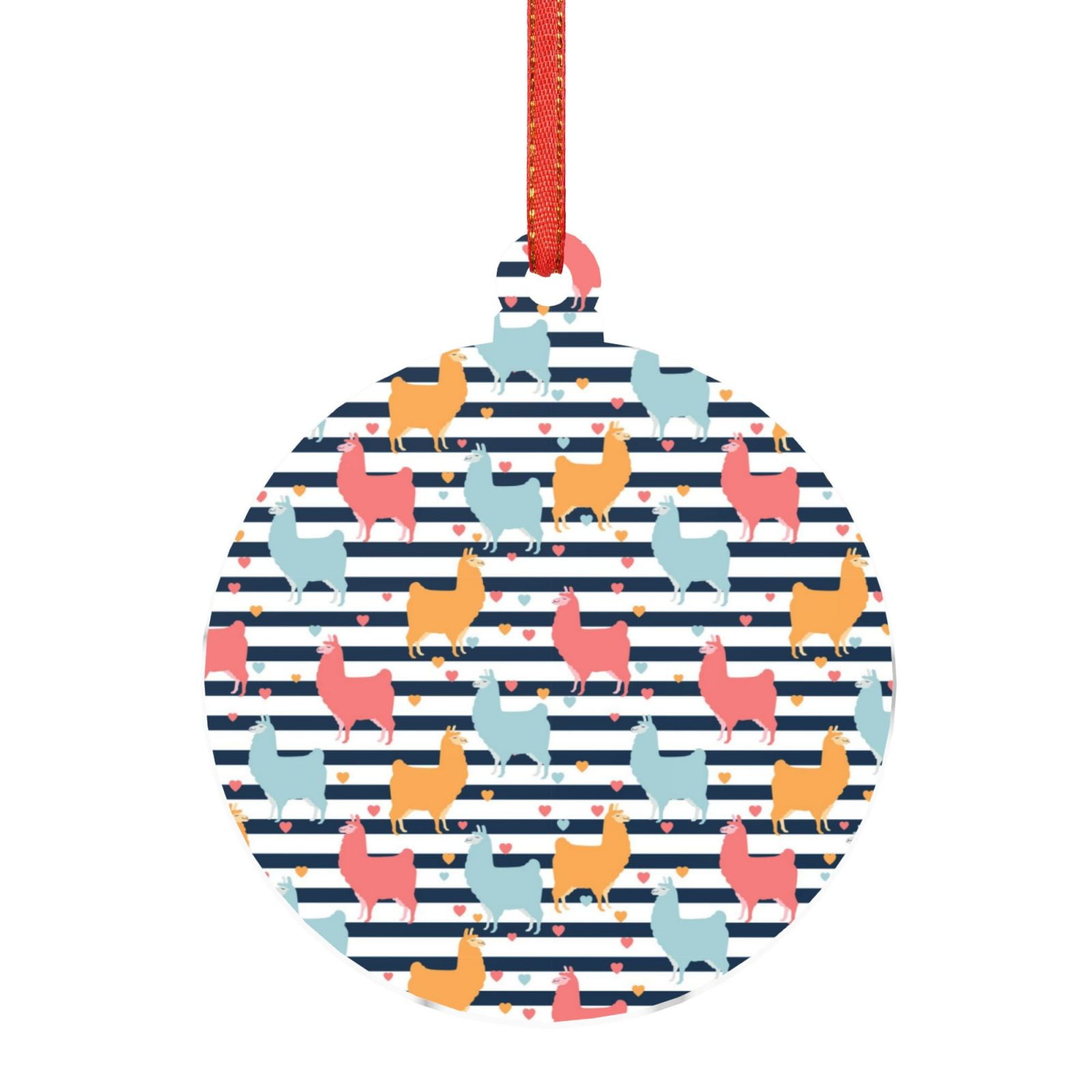 Junzan Colorful Llama Pattern Christmas Ornaments,1 PCS Christmas Décor ...