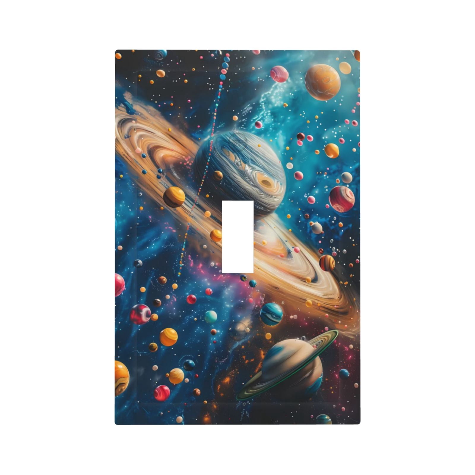 Junzan Colorful Planet Universe for Electrical Outlet Covers, 5" x 3 ...