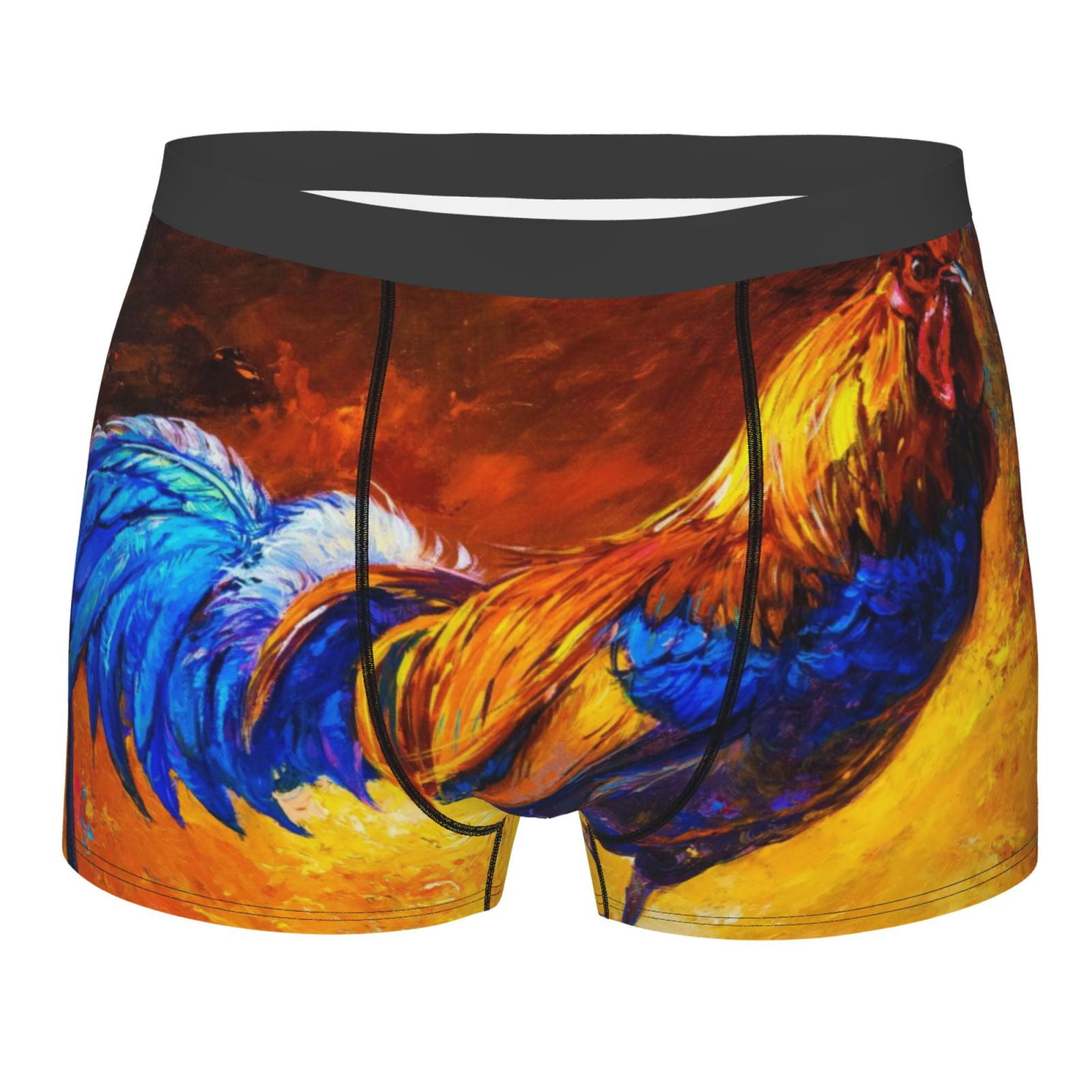 Junzan Colorful Rooster Mens Underwear Boxer Briefs For Men’s - Large ...