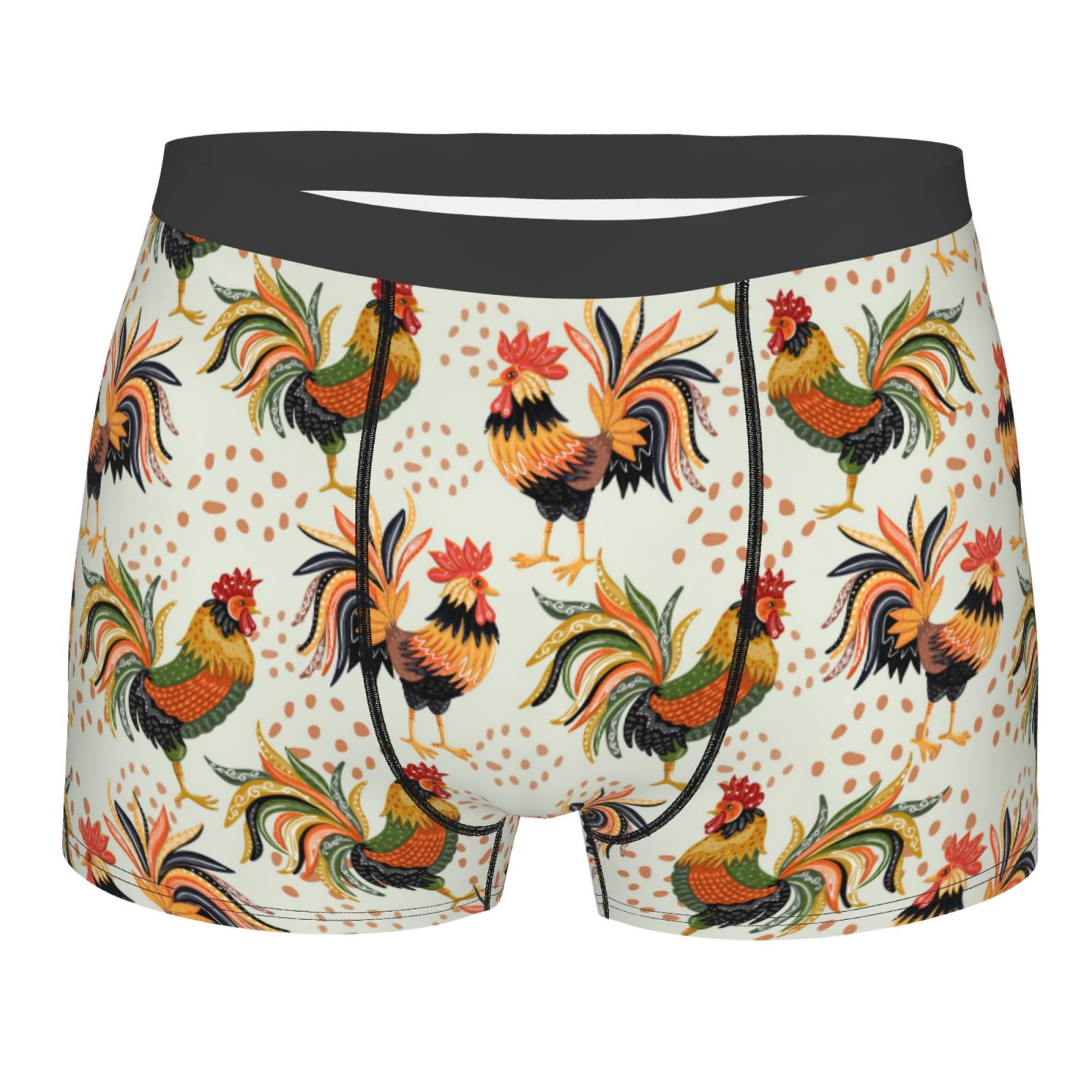 Junzan Colorful Roosters Mens Underwear Boxer Briefs For Men’s - Large ...
