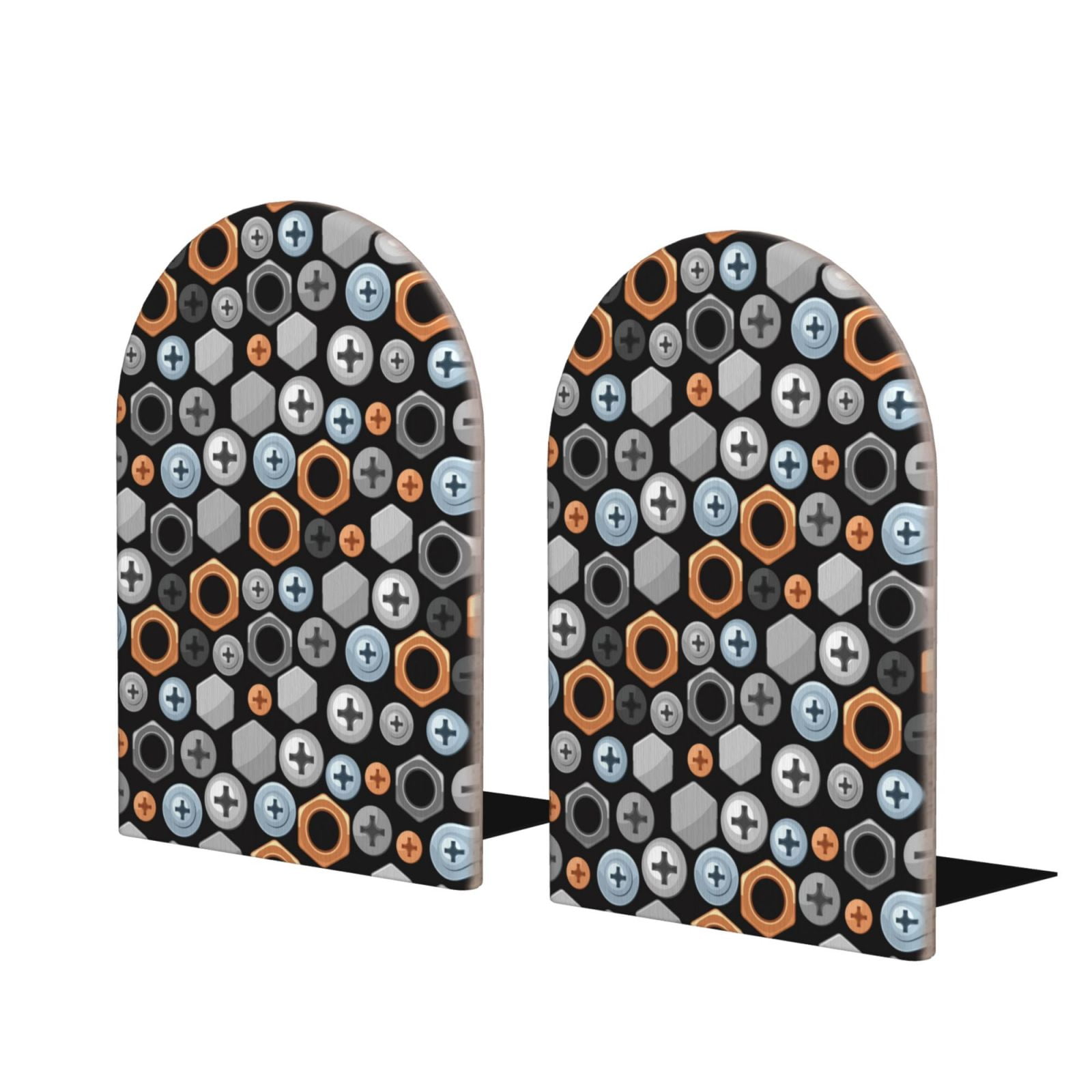 Junzan Colorful Screws for Wood Bookends,1 Pair Book Ends for Shelves ...