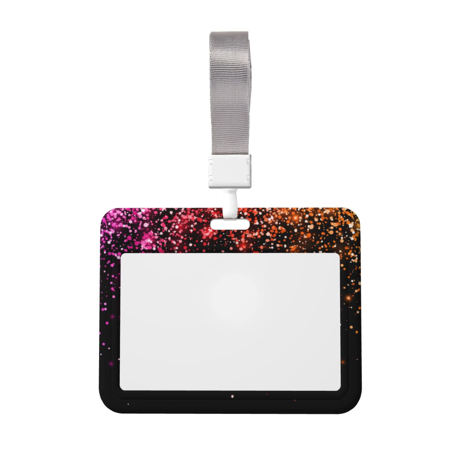 Junzan Colorful Sparkling Id Badge Holder With Windows Key Card Work ...