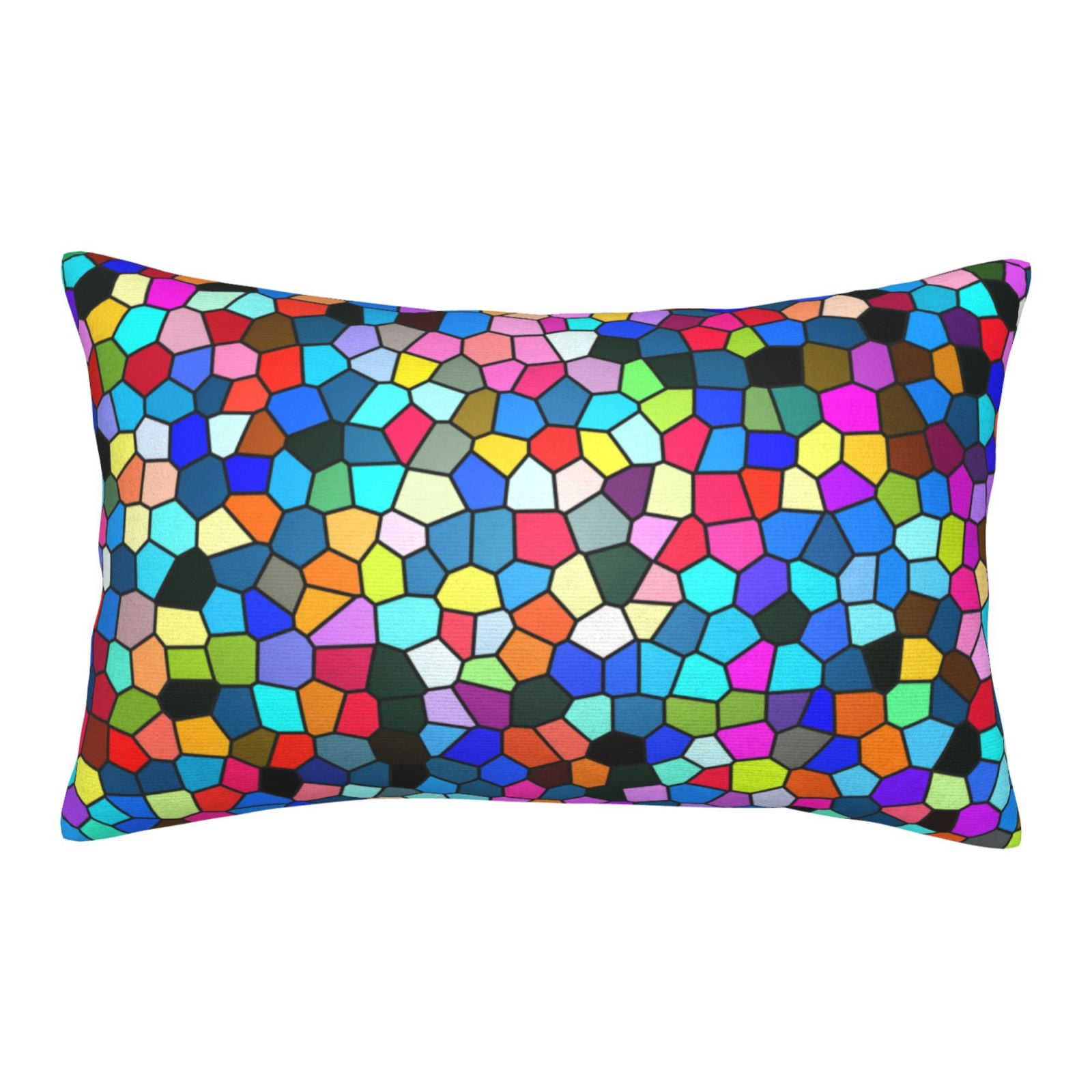 Junzan Colorful Tie Dye Stained Glass 2 Pillow Cases Standard Size ...