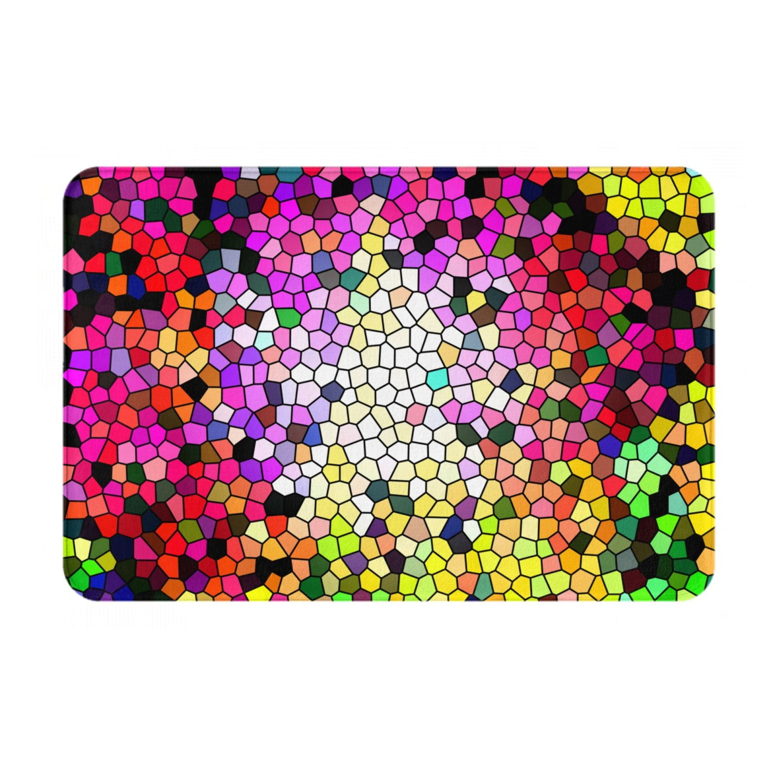 Junzan Colorful Tie Dye Stained Glass 3 Custom Funny Welcome Doormat ...