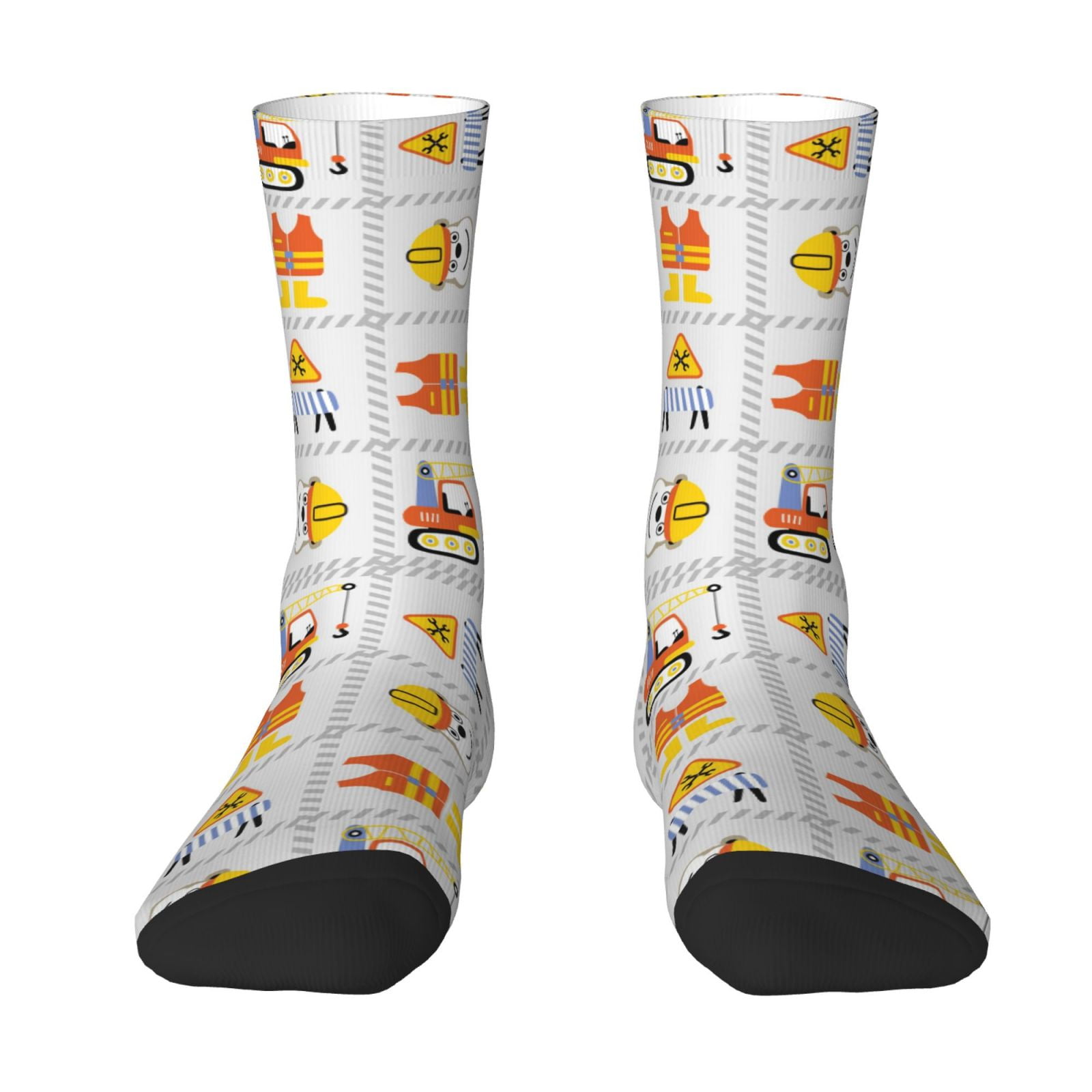 Junzan Construction Equipments Worker Mens Funny Socks For Men Women ...