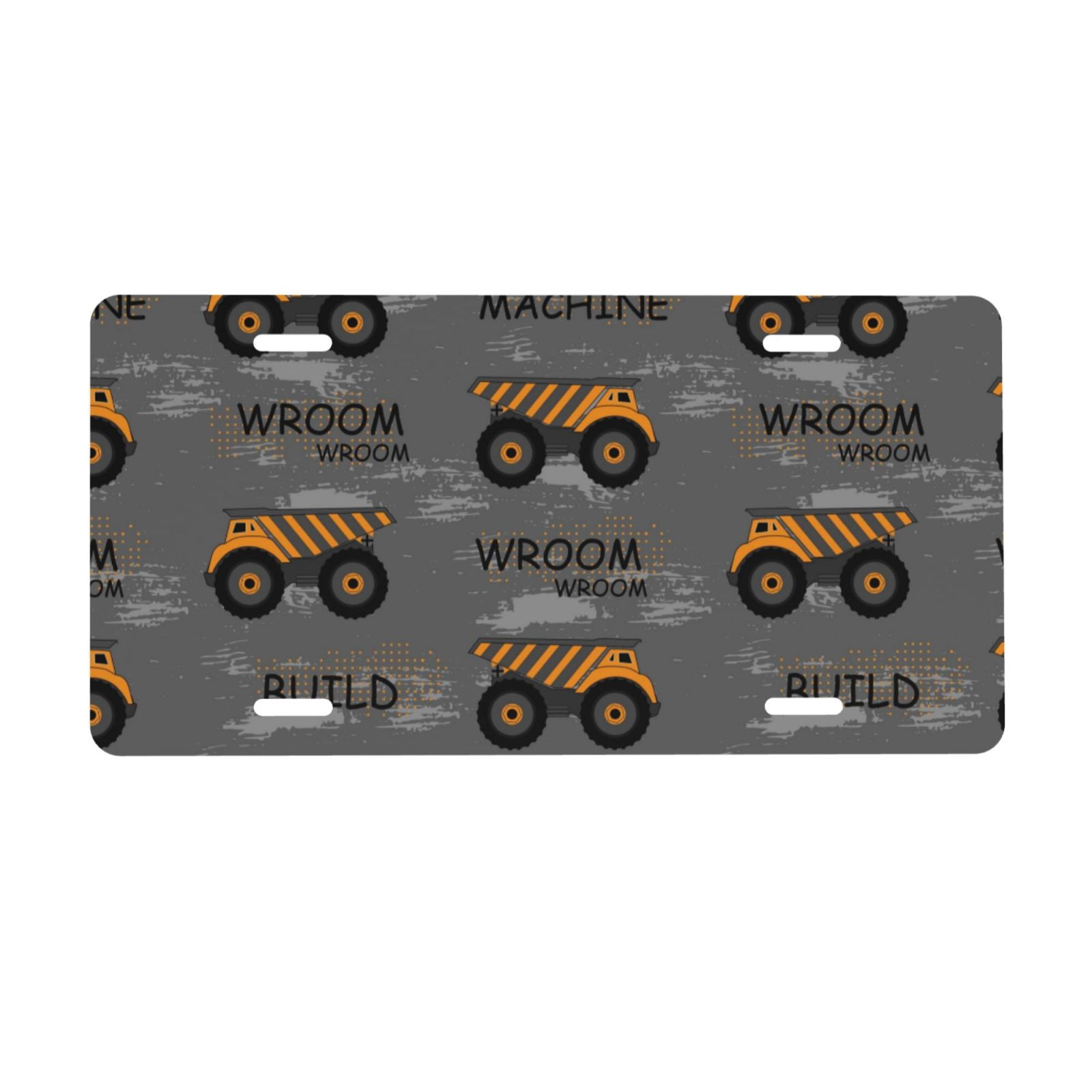 Junzan Construction Machines Front License Plate Covers Decorative Car ...
