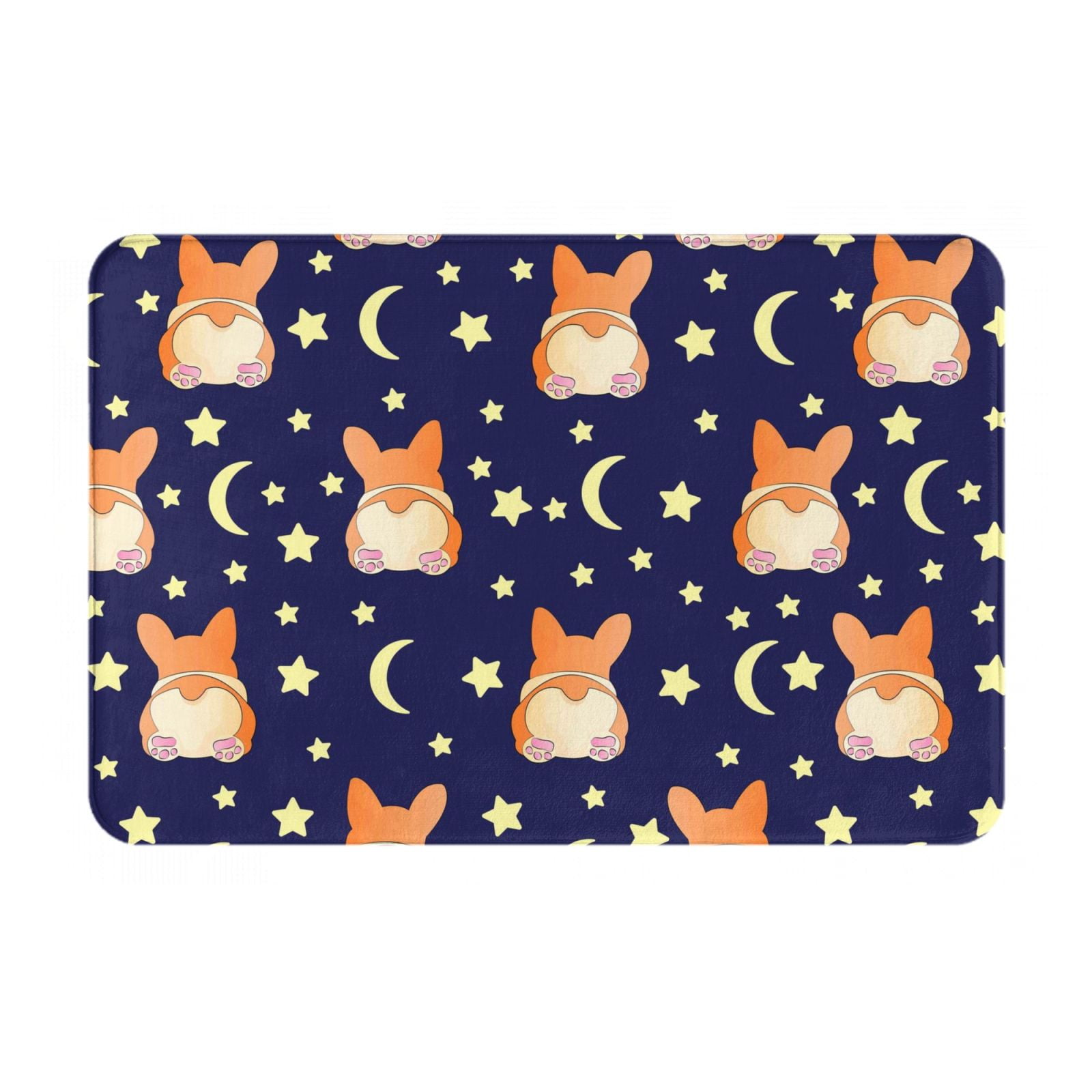 Junzan Corgi Lying With Moons And Stars Custom Funny Welcome Doormat ...
