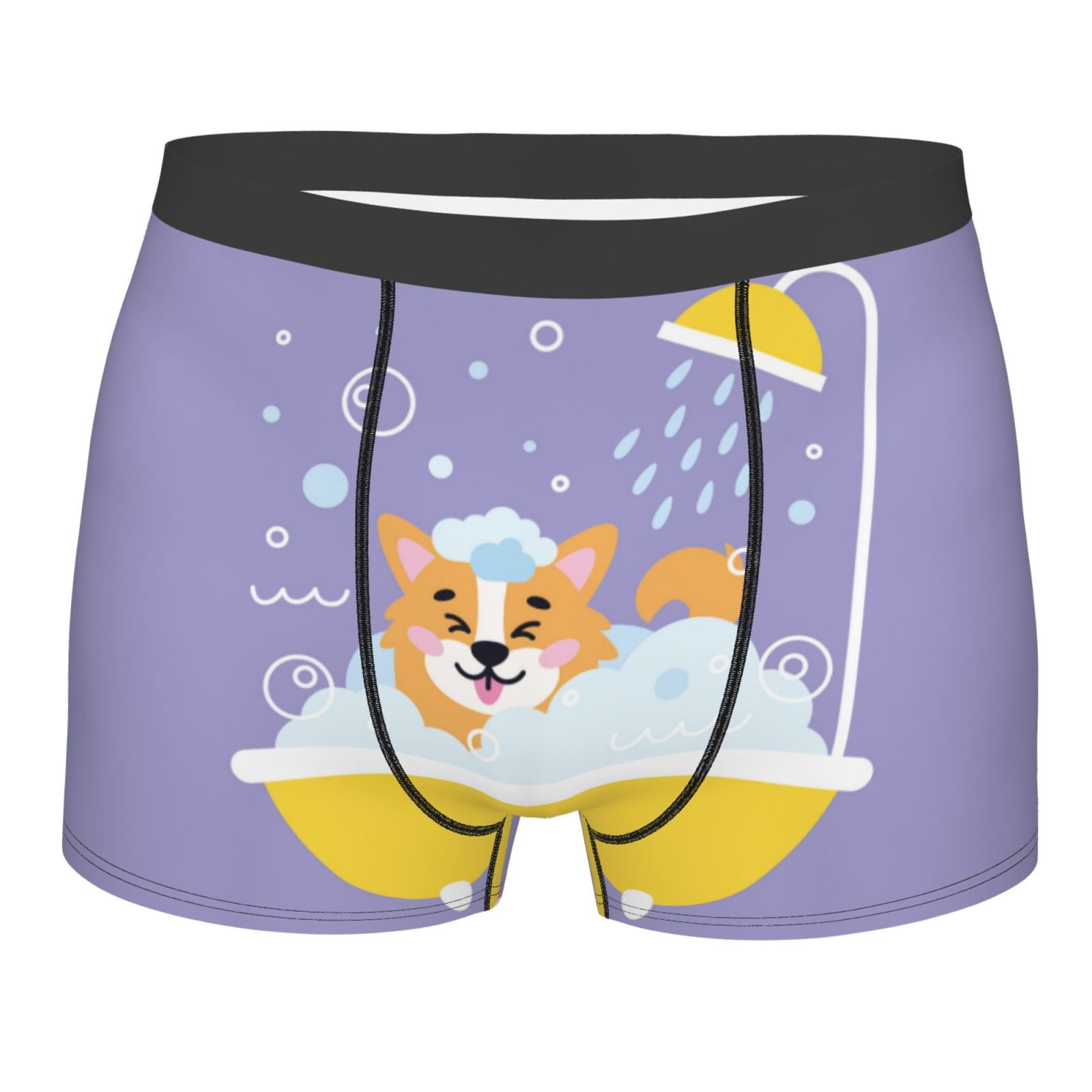 Junzan Corgi Washing In Bathtub Mens Underwear Boxer Briefs For Men’s ...