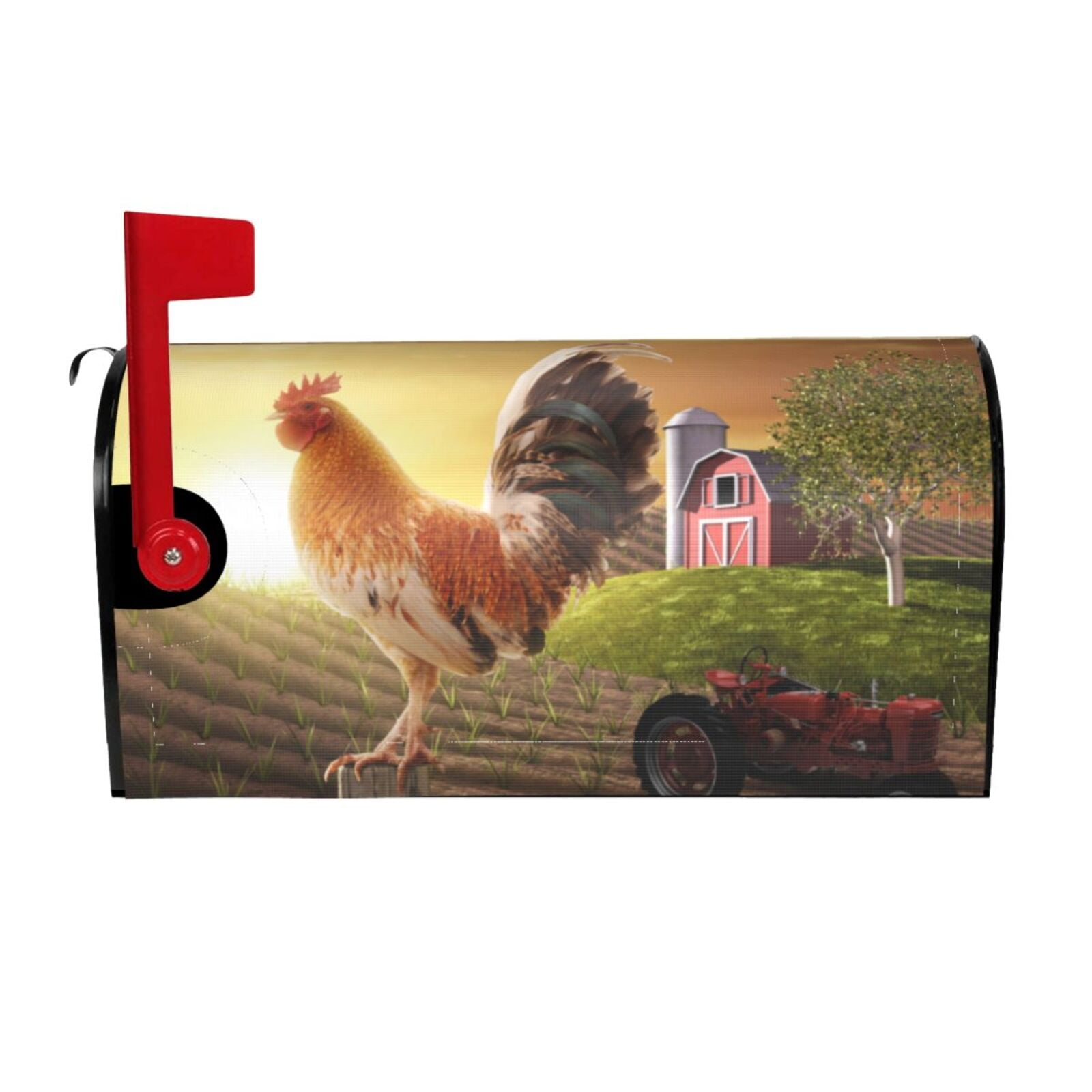 Junzan Country Farm Morning Rooster Pattern Mailbox Covers,Magnetic ...