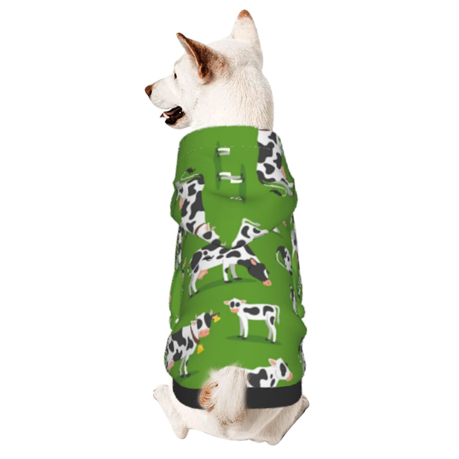 Junzan Cows With Calfs Green Dog Hoodie Puppy Sweater Sweatshirt,Cold ...