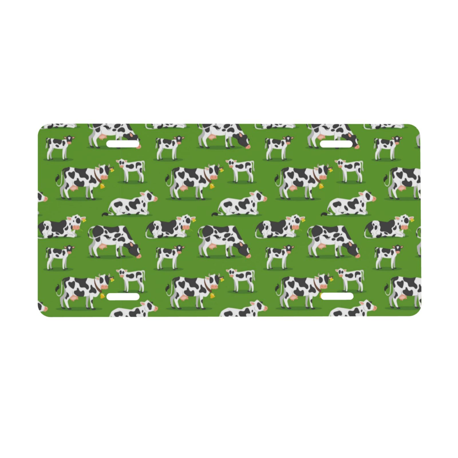 Junzan Cows With Calfs Green Front License Plate Covers Decorative Car ...