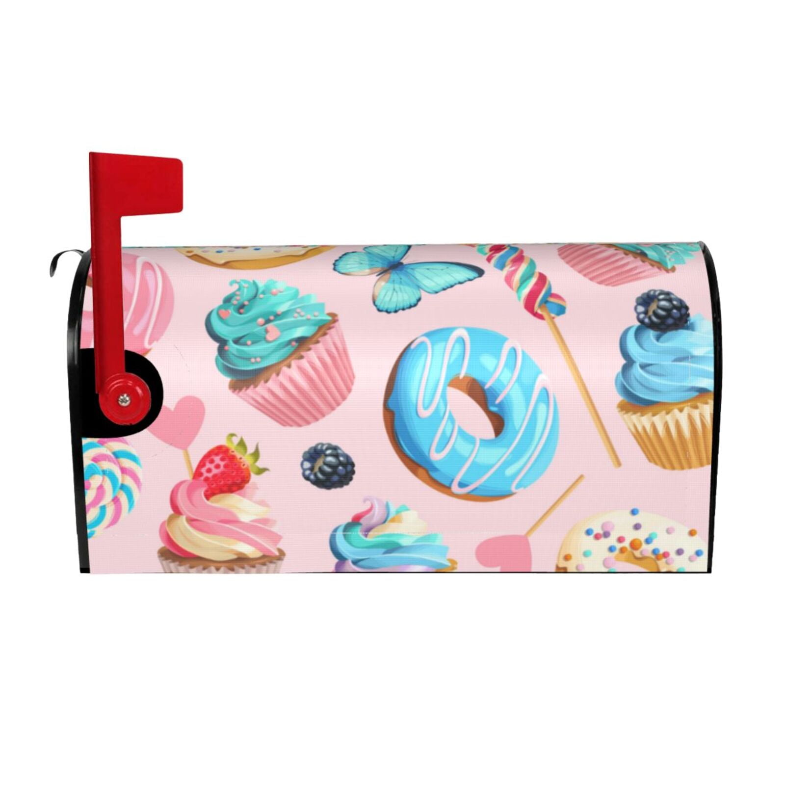 Junzan Cupcakes and Donuts Pattern Mailbox Covers,Magnetic Mailbox ...