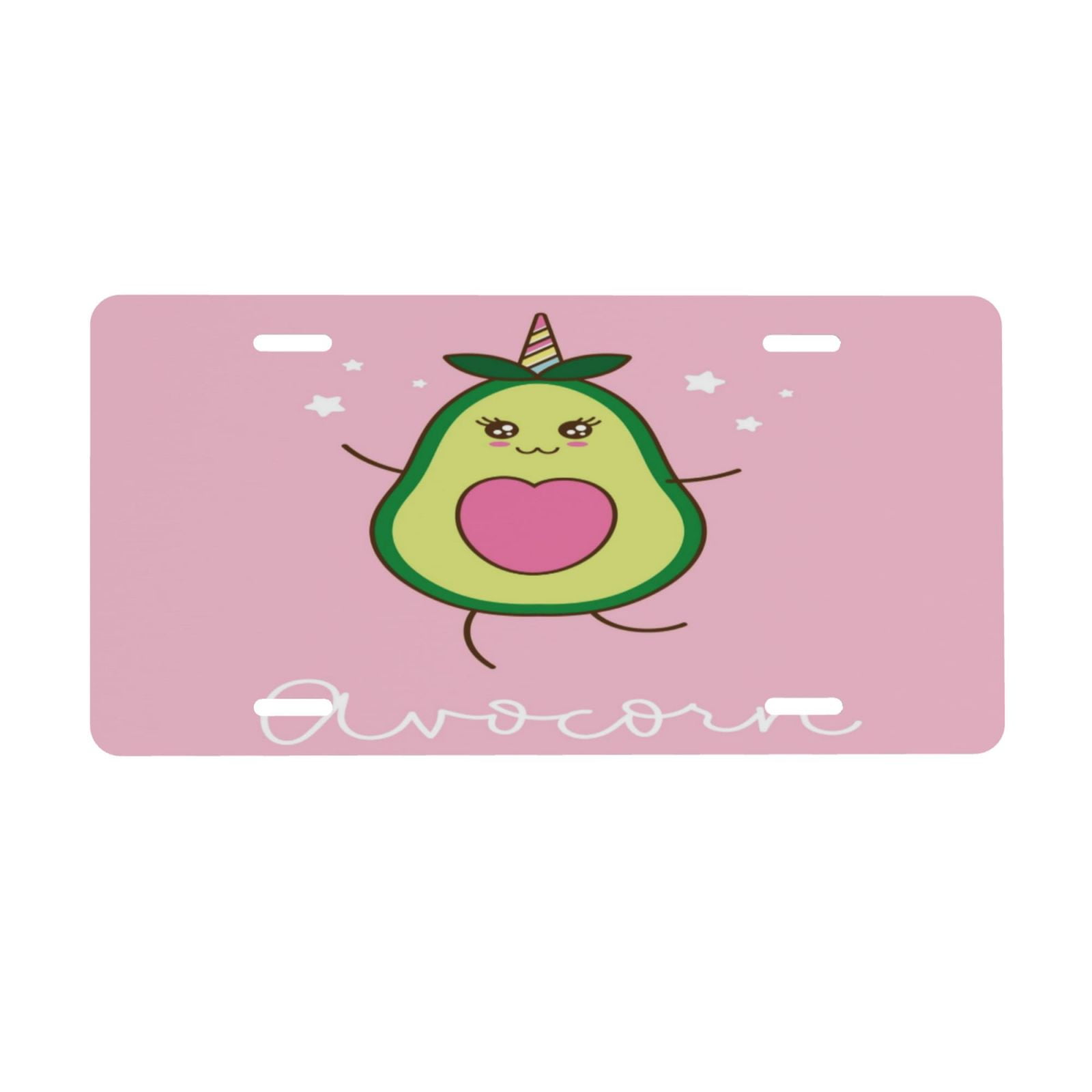 Junzan Cute Avocado (2) Front License Plate Covers Decorative Car Metal ...