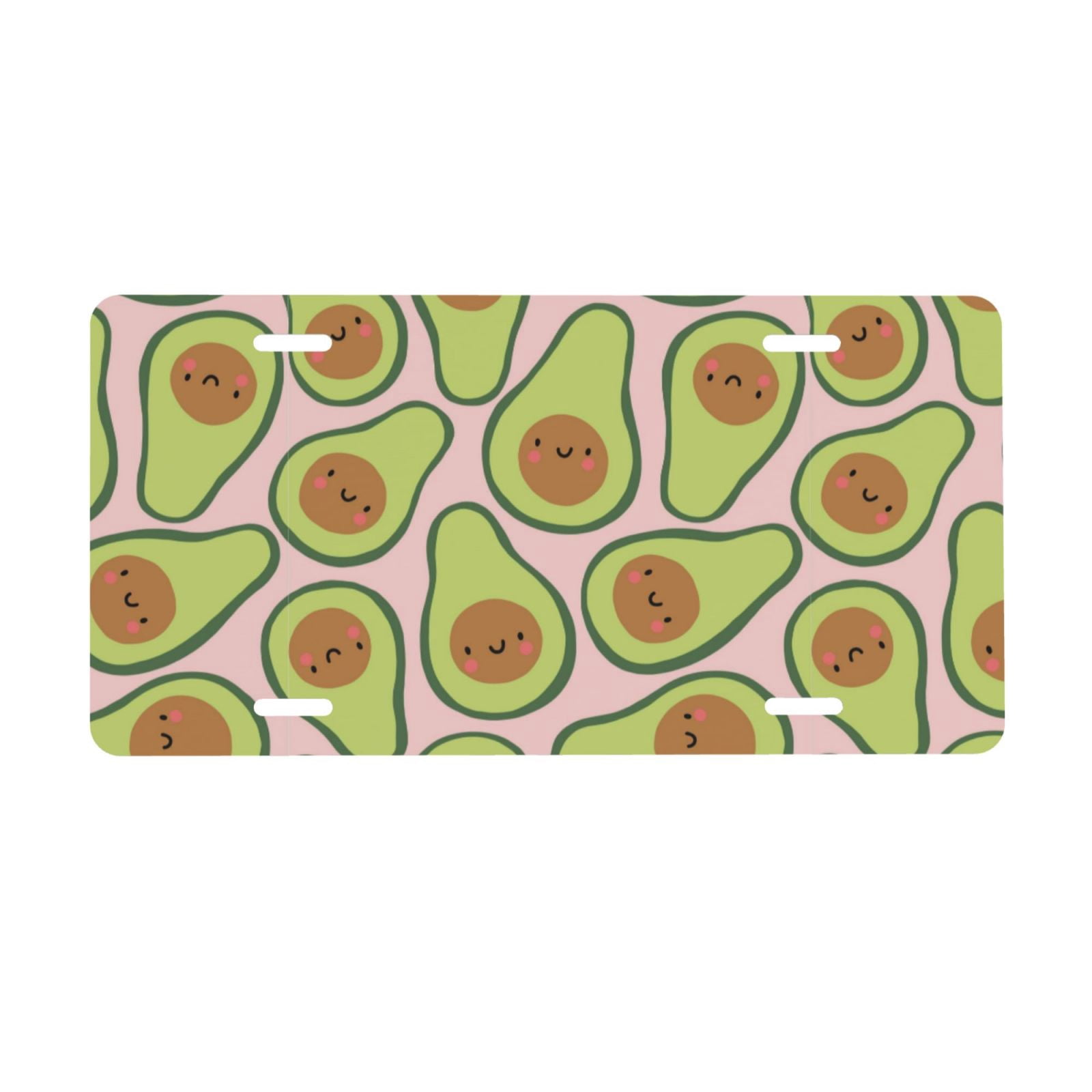 Junzan Cute Avocado Front License Plate Covers Decorative Car Metal ...