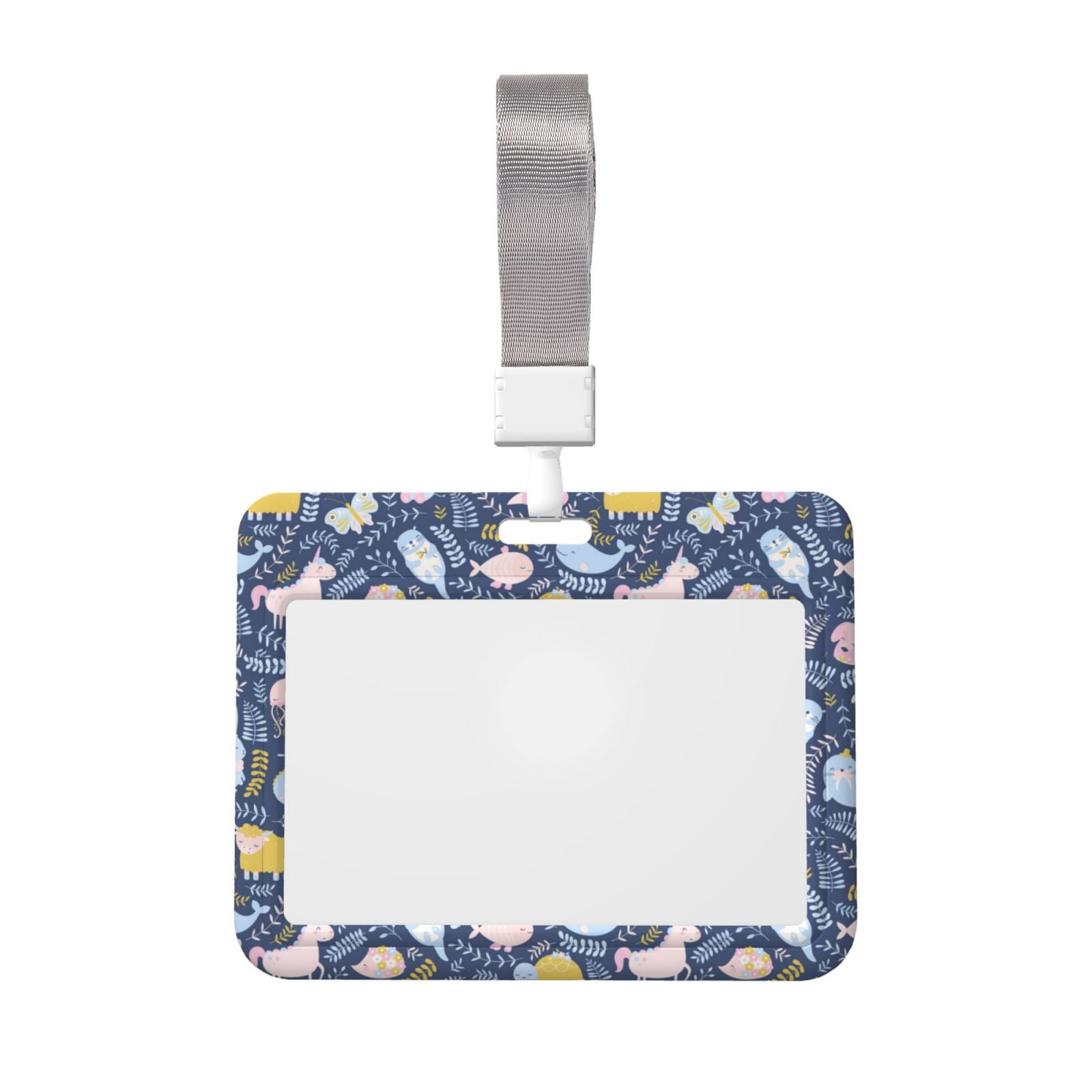 Junzan Cute Baby Animals ID Badge Holder with Windows Key Card Work ...