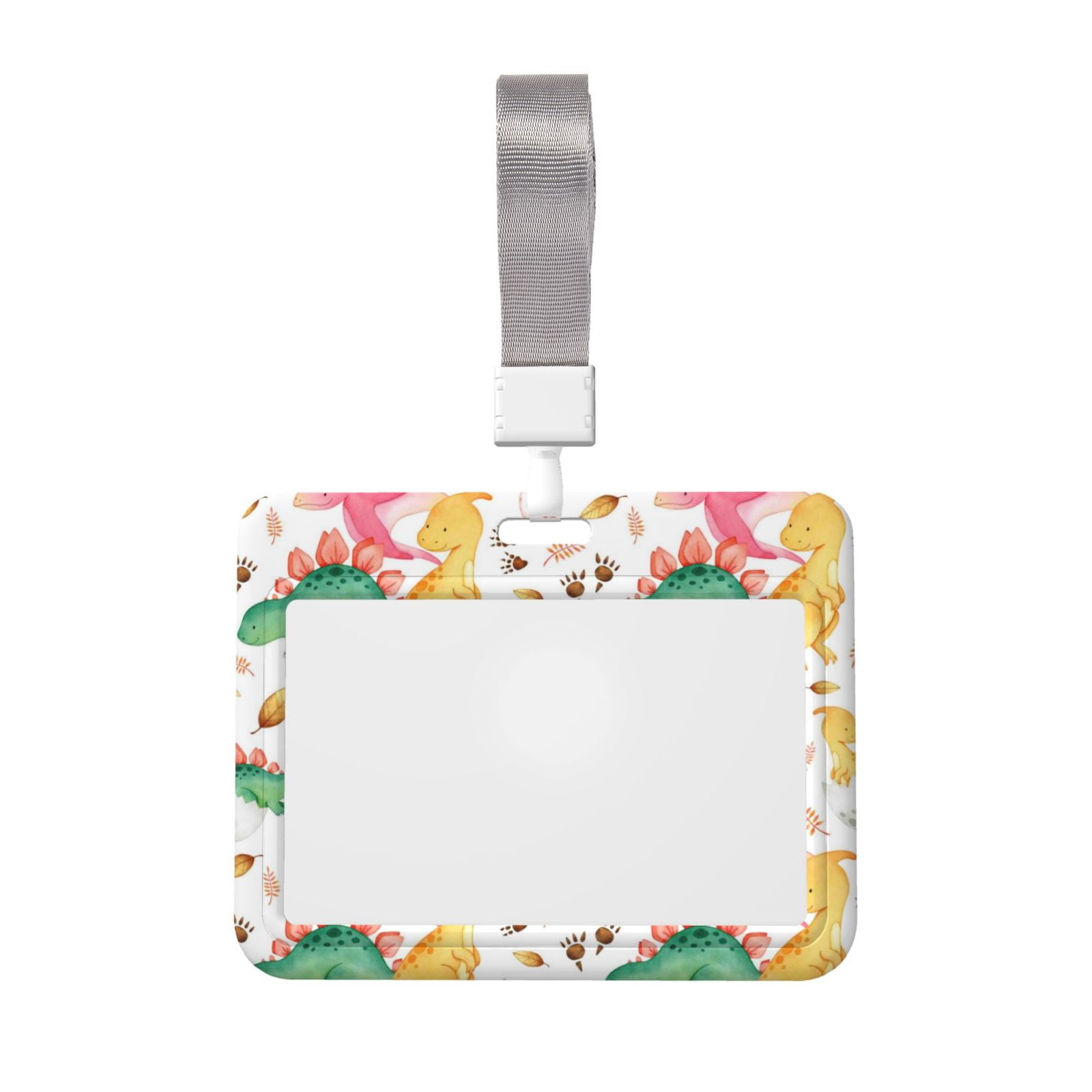 Junzan Cute Baby Dinosaurs Id Badge Holder With Windows Key Card Work ...