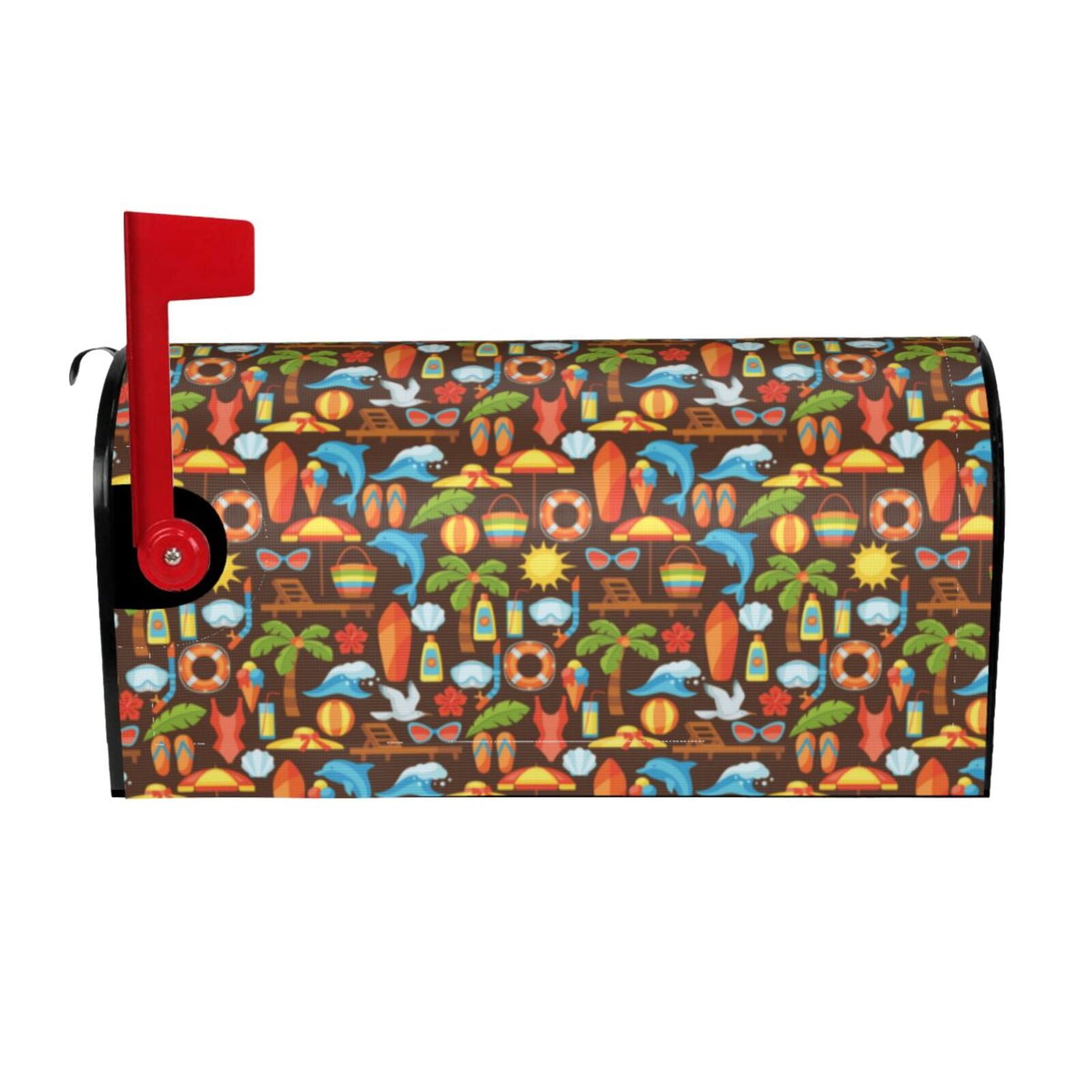 Junzan Cute Beach Dolphin Pattern Mailbox Covers,Magnetic Mailbox ...