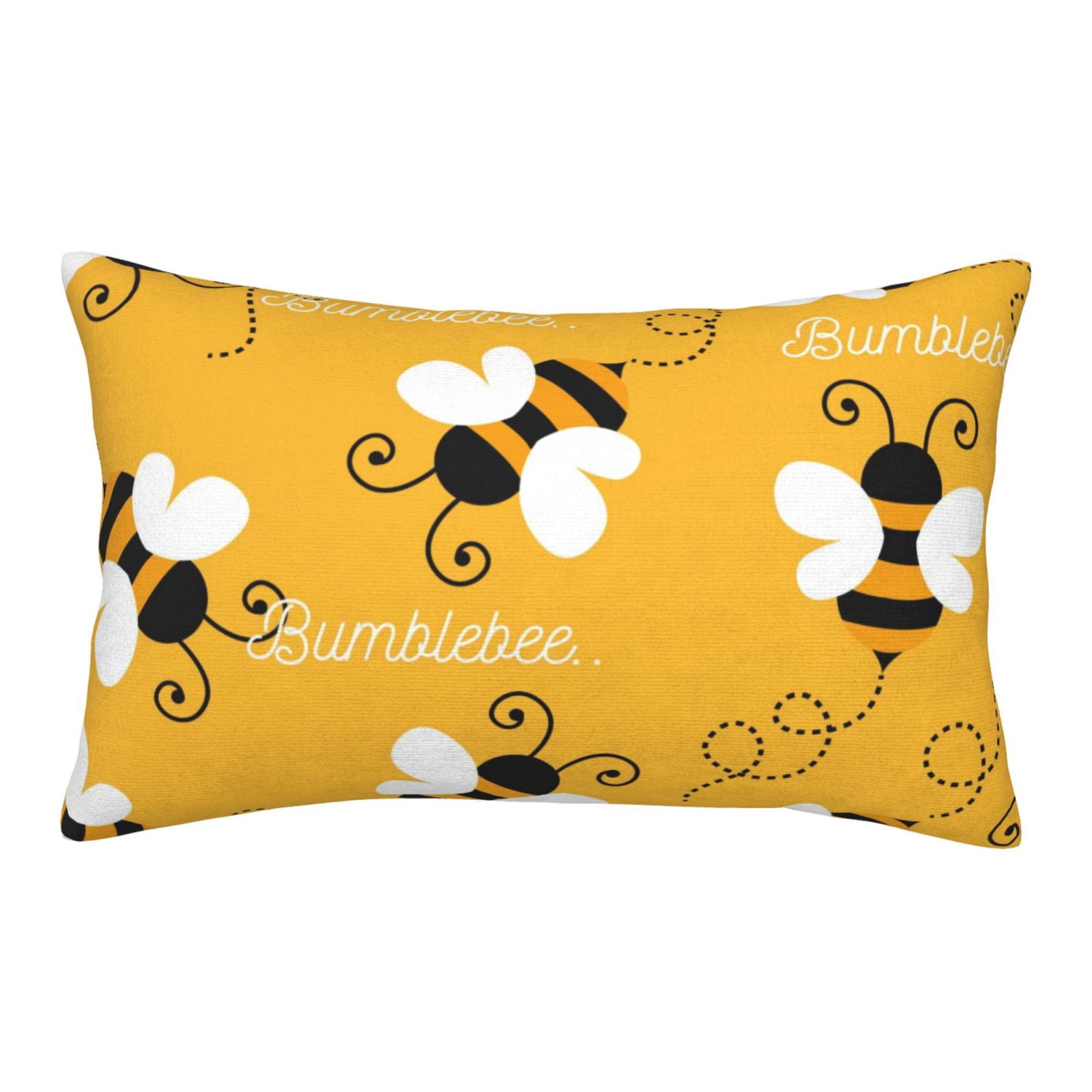 Junzan Cute Bee Butterfly Yelllow Pillow Cases Standard Size, with ...
