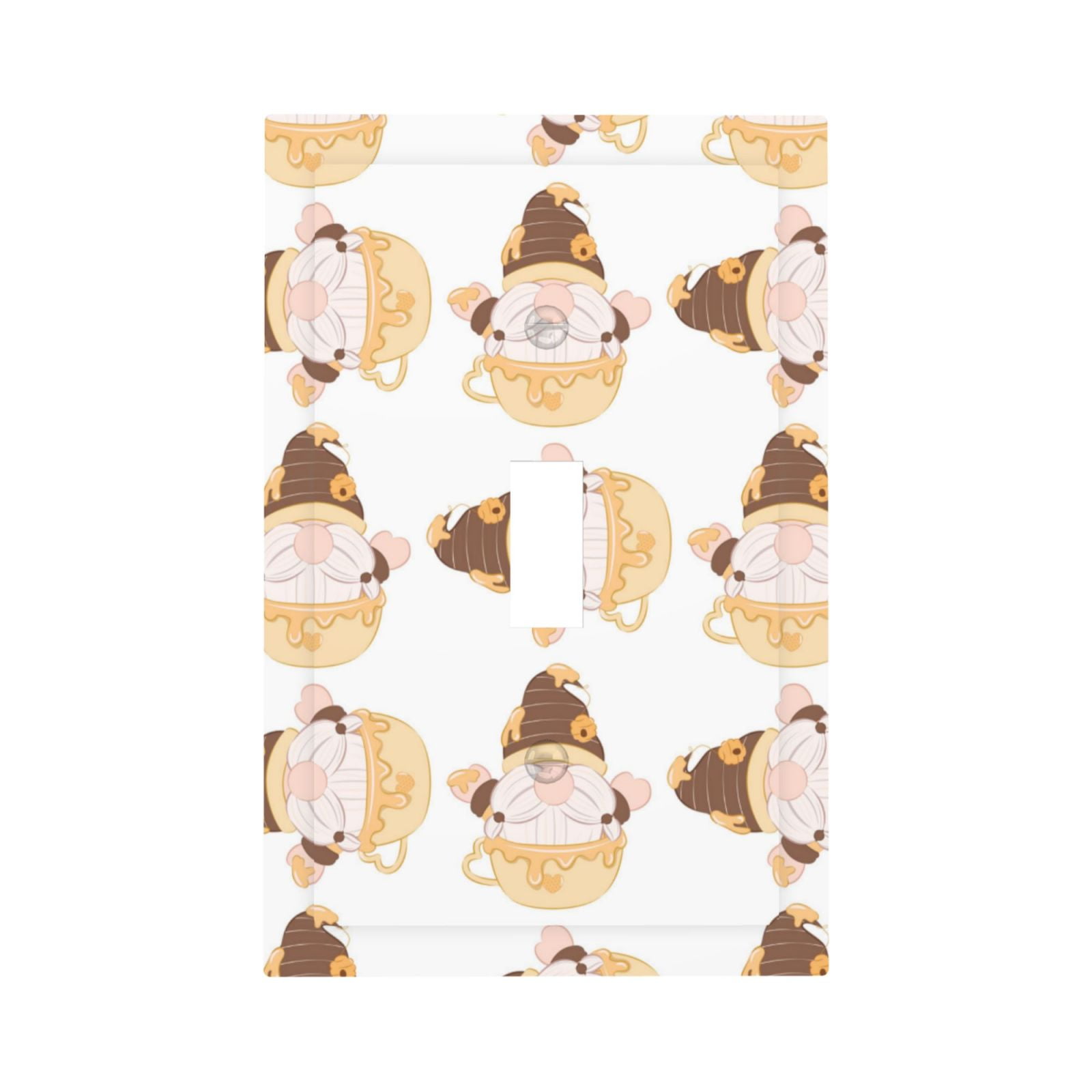 Junzan Cute Bee Gnome for Electrical Outlet Covers, 5" x 3" Electric ...