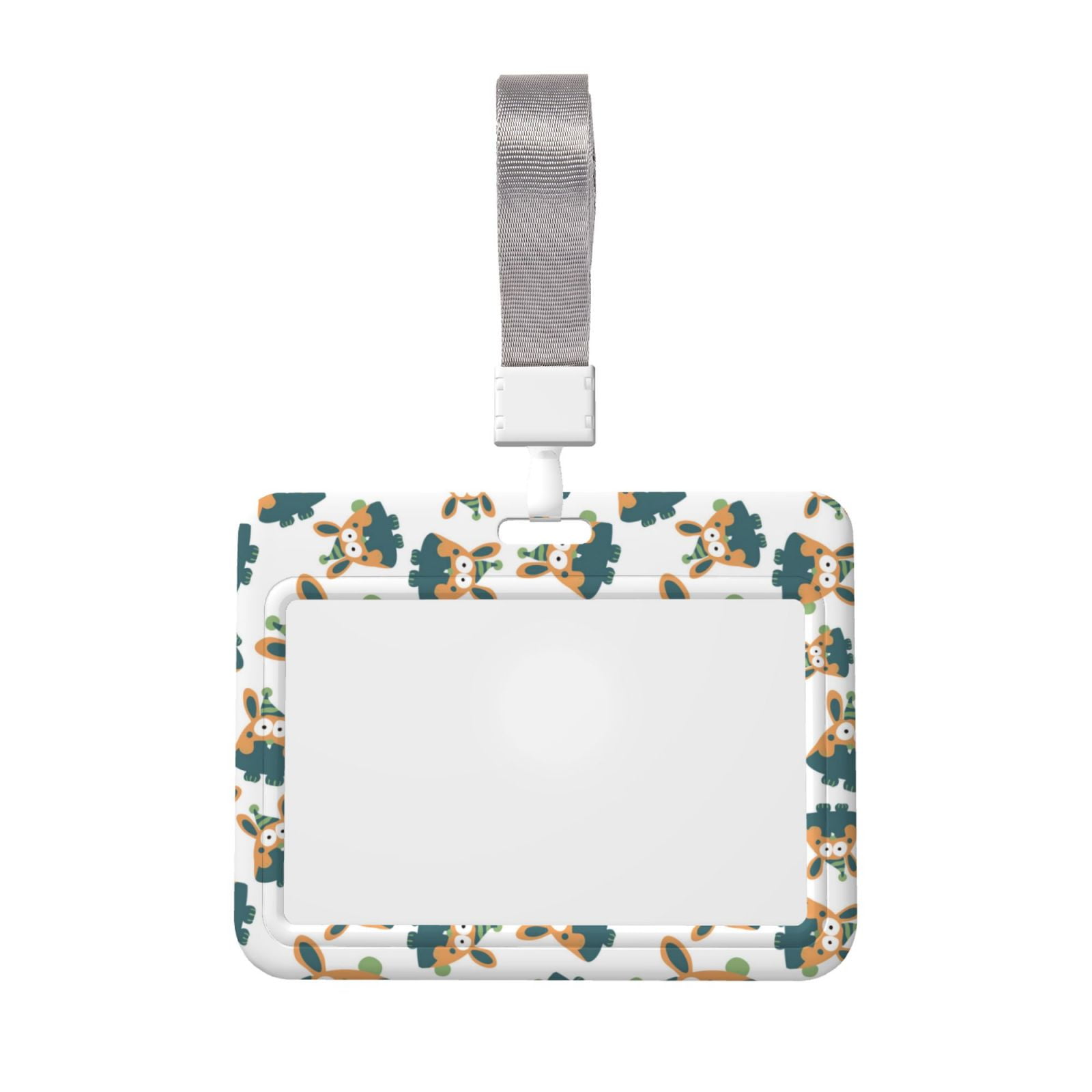 Junzan Cute Bunny ID Badge Holder with Windows Key Card Work Badge ...