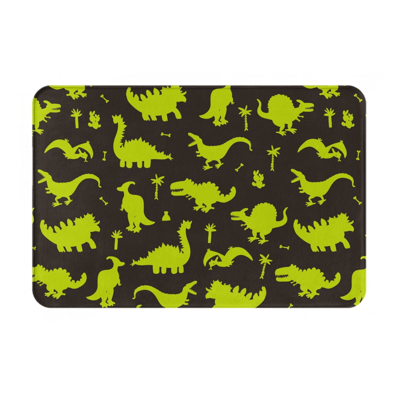 Junzan Cute Cartoon Dinosaurs Green Silhouette Pattern Custom Funny ...