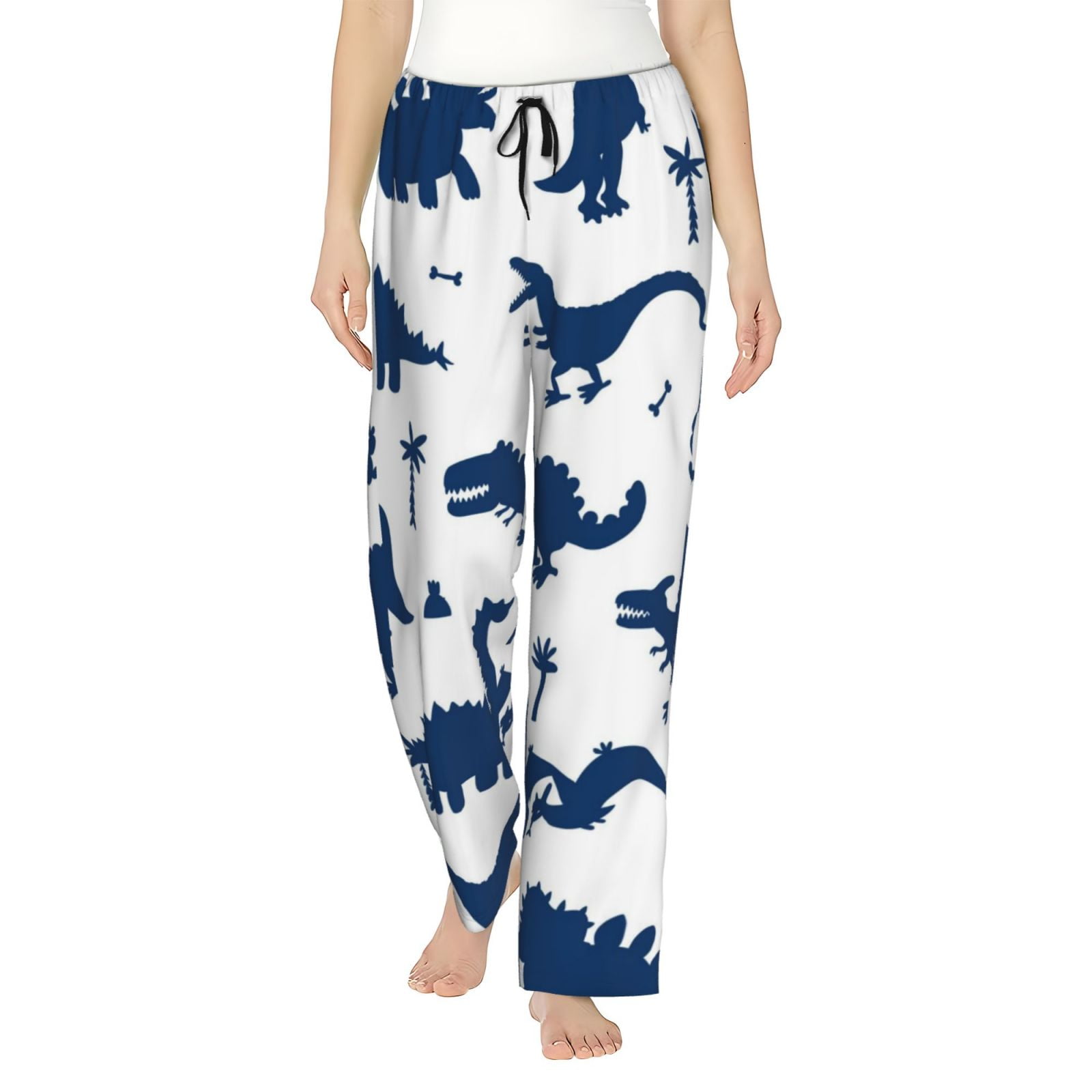 Junzan Cute Cartoon Dinosaurs Women'S Pajama Pants Drawstring Comfy ...