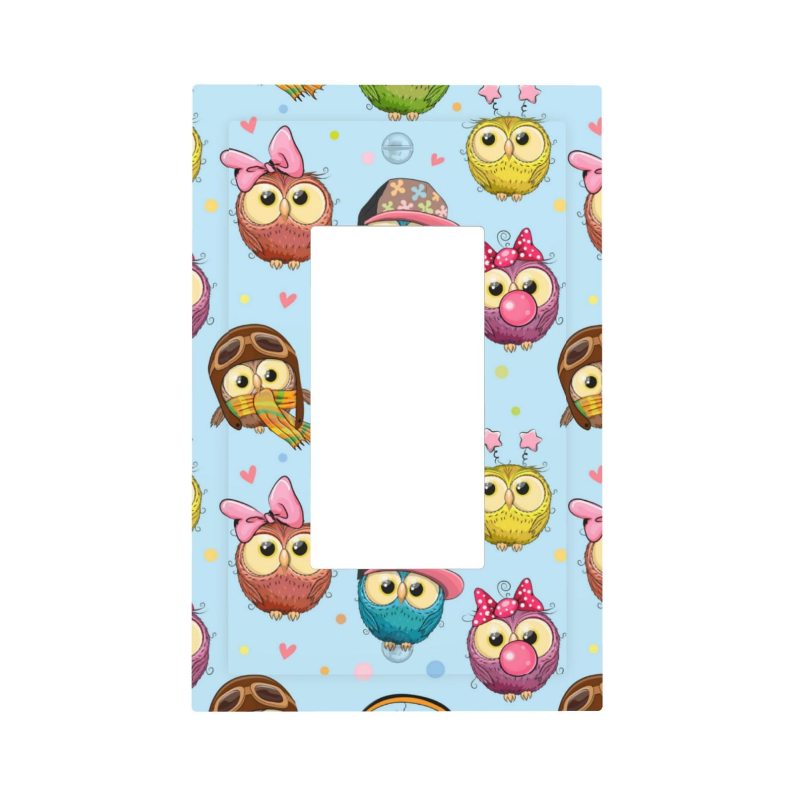 Junzan Cute Cartoon Owls 3 for Electrical Outlet Covers, 5" x 3 ...