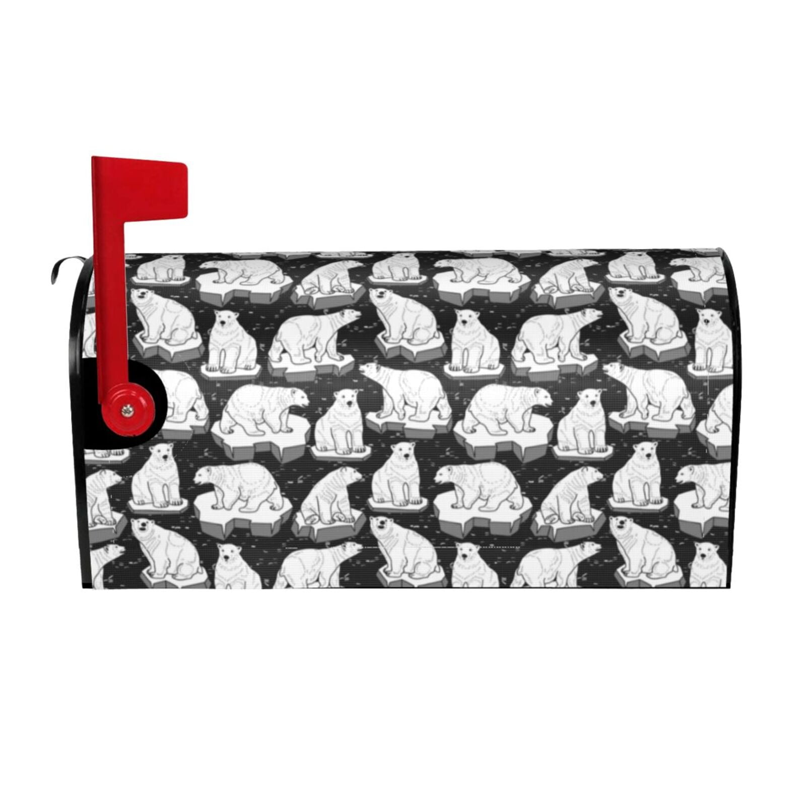 Junzan Cute Cartoon Polar Bear Pattern Mailbox Covers,Magnetic Mailbox ...