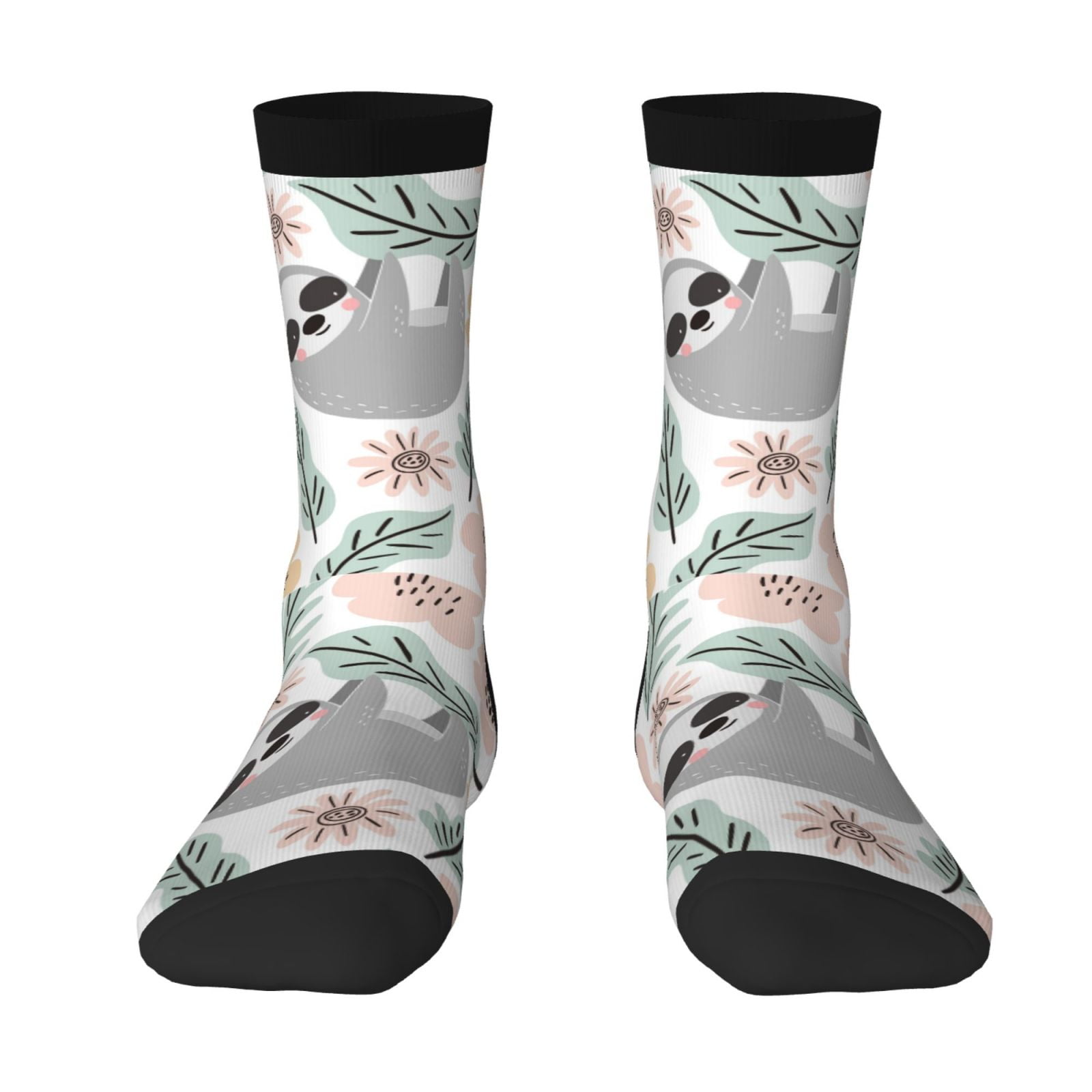 Junzan Cute Cartoon Sloth Mens Funny Socks For Men Women Colorful Fun ...