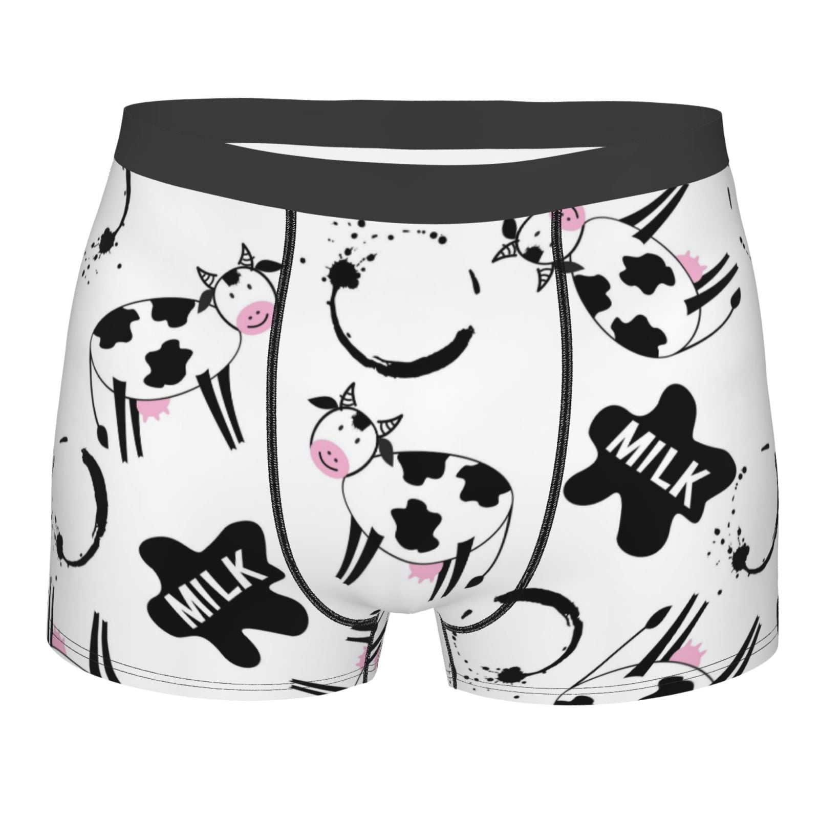 Junzan Cute Cow And Milk Stains Mens Underwear Boxer Briefs For Men’s ...