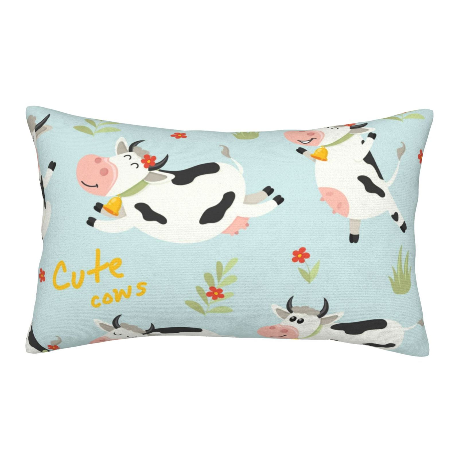 Junzan Cute Cows Pillow Cases Standard Size, with Envelope Closure Bed ...
