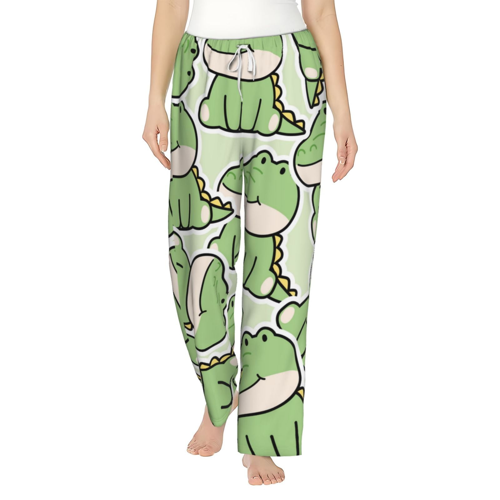 Junzan Cute Crocodile Women'S Pajama Pants Drawstring Comfy Sleep ...
