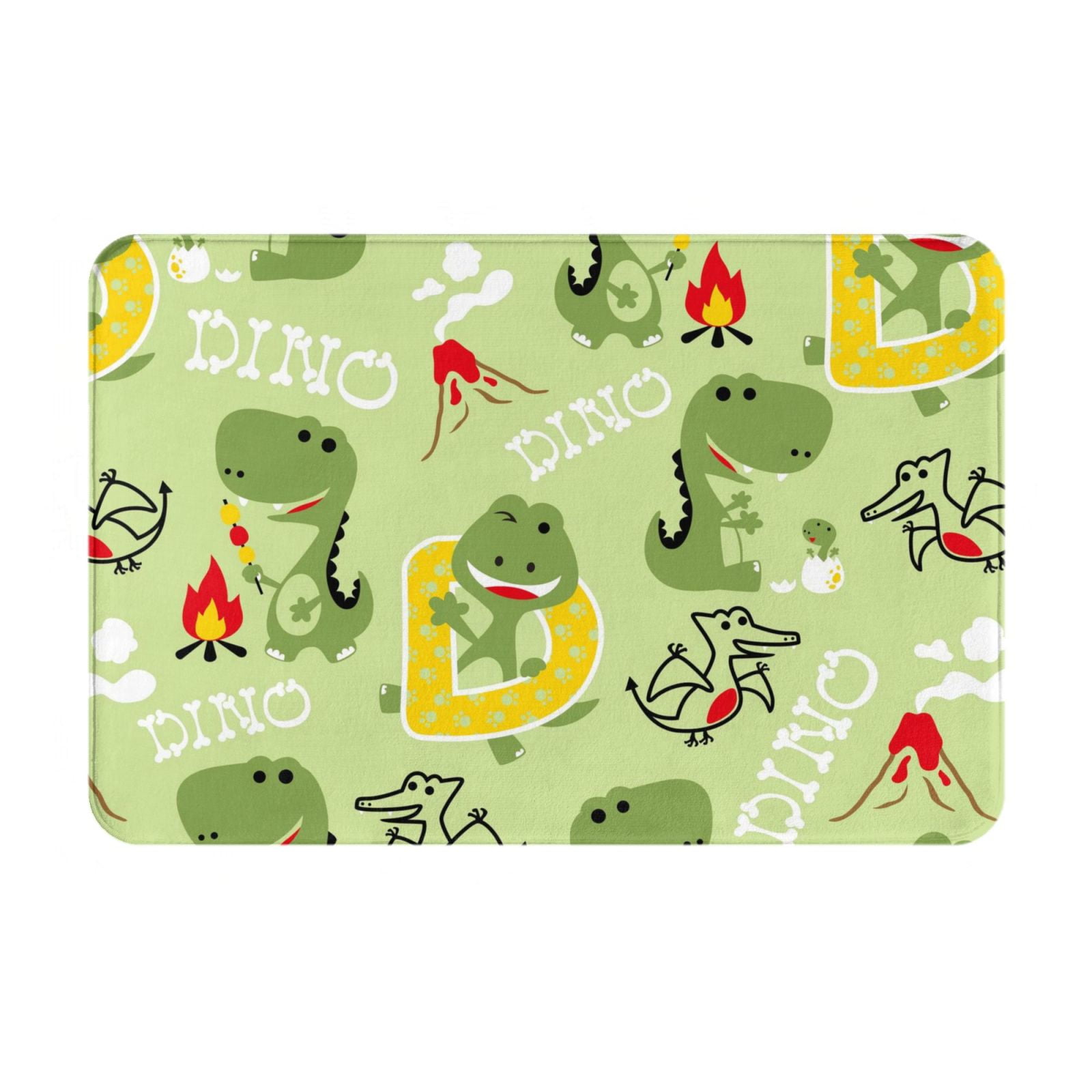 Junzan Cute Dinosaurs Cartoon Custom Funny Welcome Doormat Personalized ...