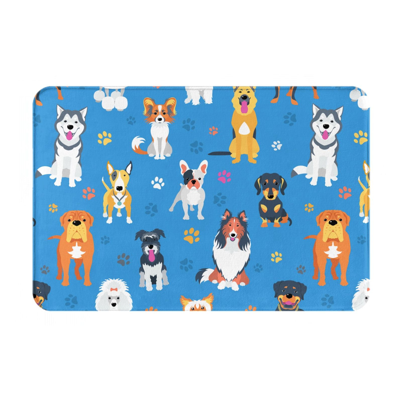 Junzan Cute Dogs Custom Funny Welcome Doormat Personalized Door Mats ...