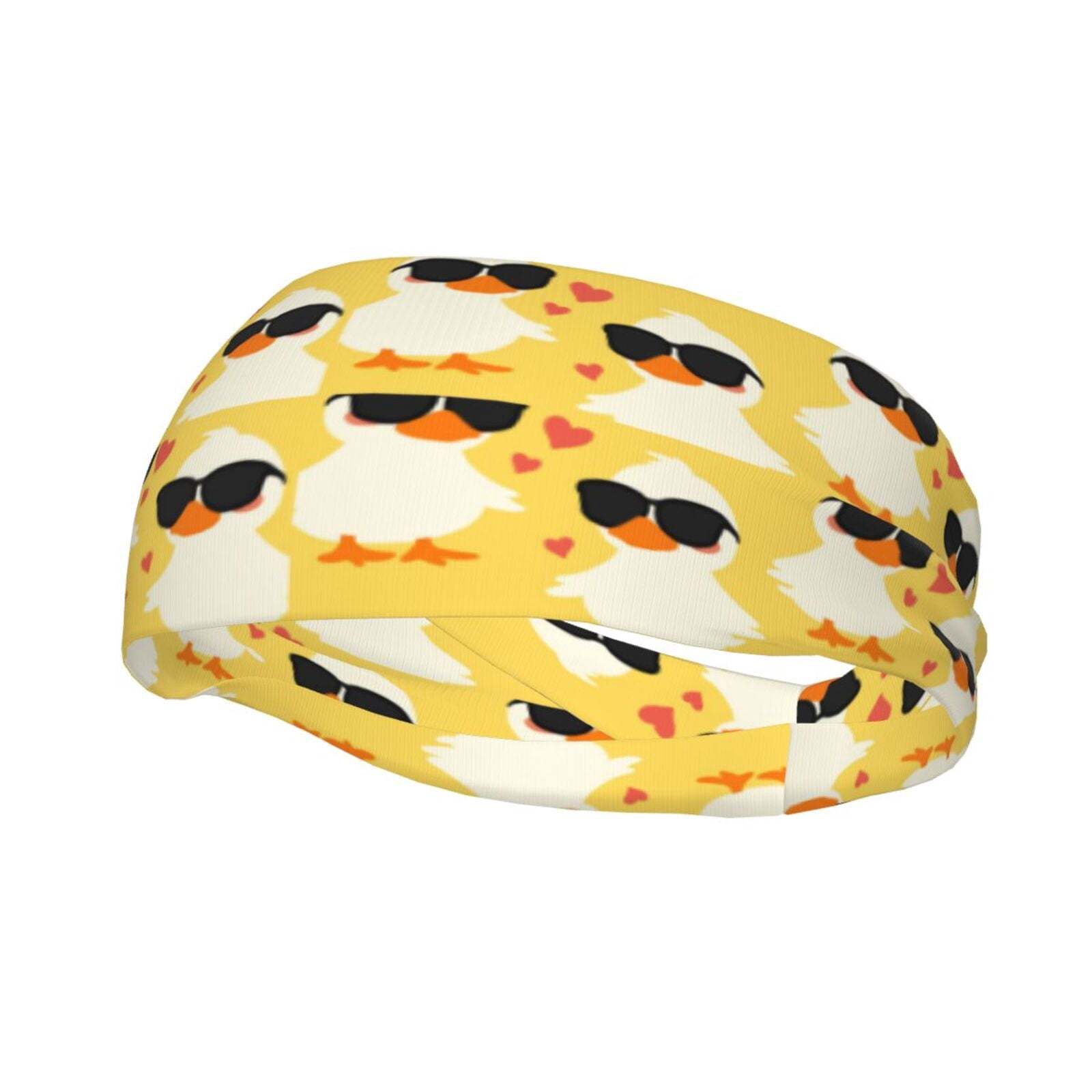 Junzan Cute Duck With Black Glasses for Sweatbands Sports Headband for ...