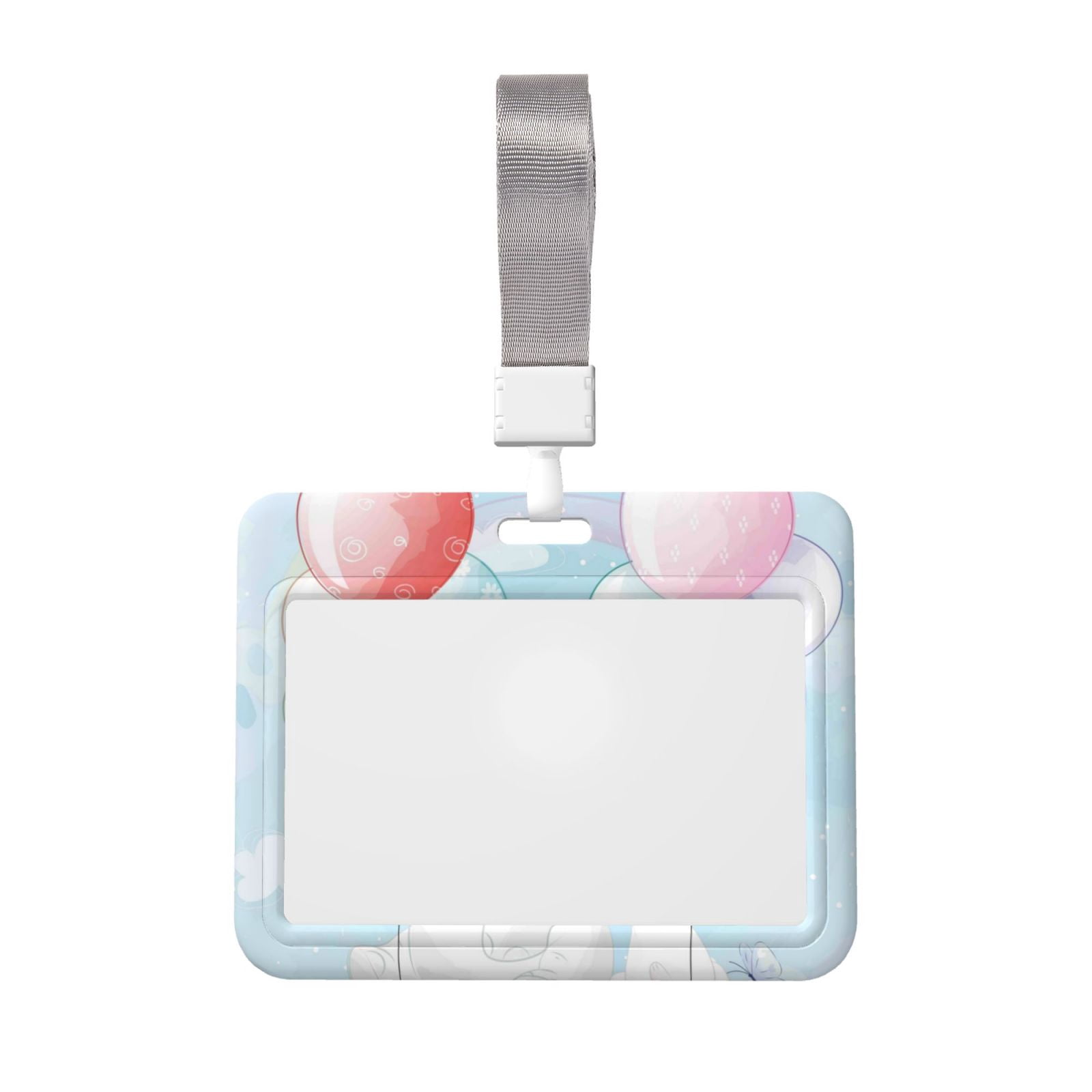 Junzan Cute Elephant Id Badge Holder With Windows Key Card Work Badge ...