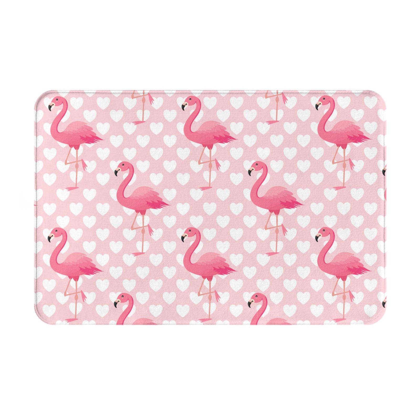 Junzan Cute Flamingo With Heart Custom Funny Welcome Doormat ...