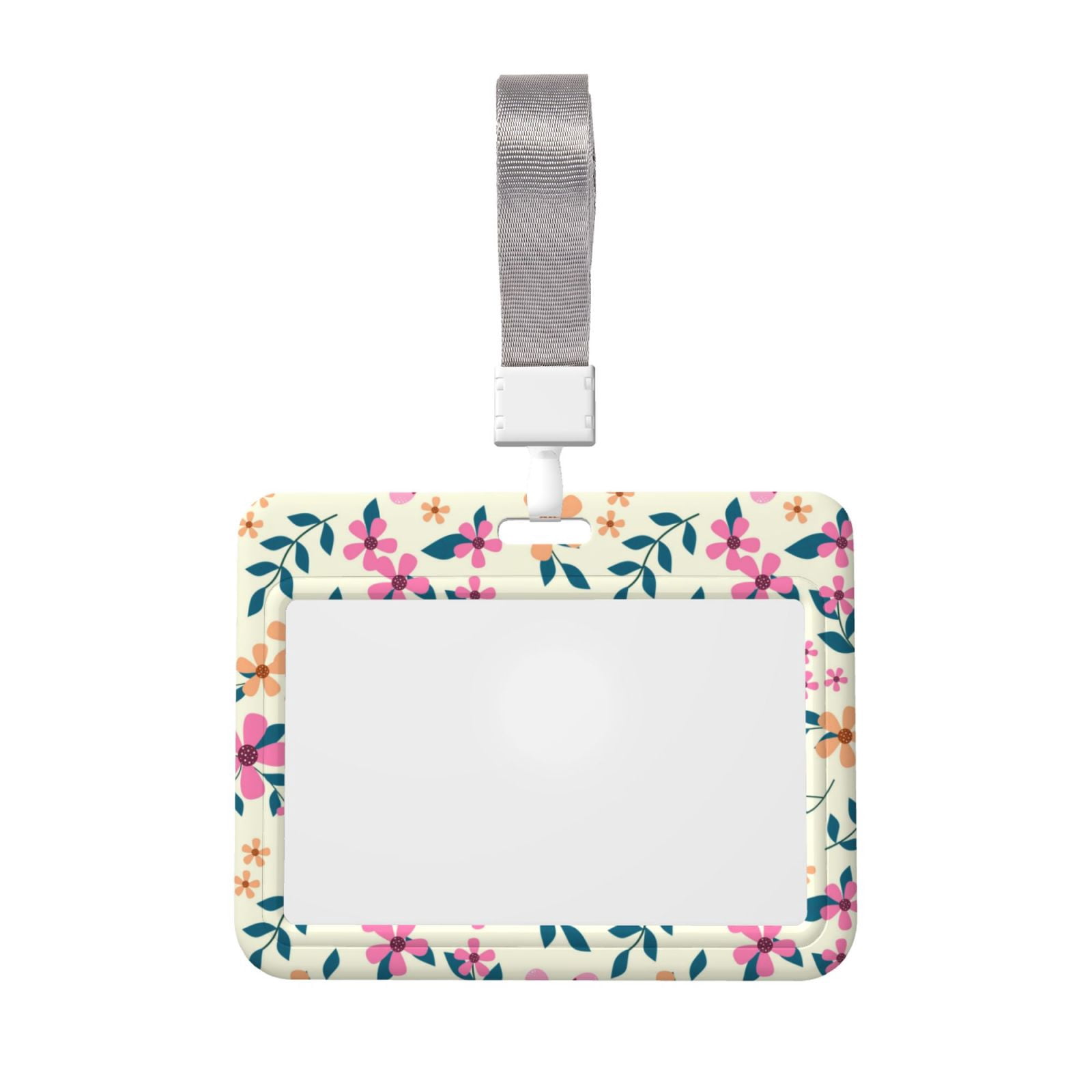 Junzan Cute Flower Id Badge Holder With Windows Key Card Work Badge ...
