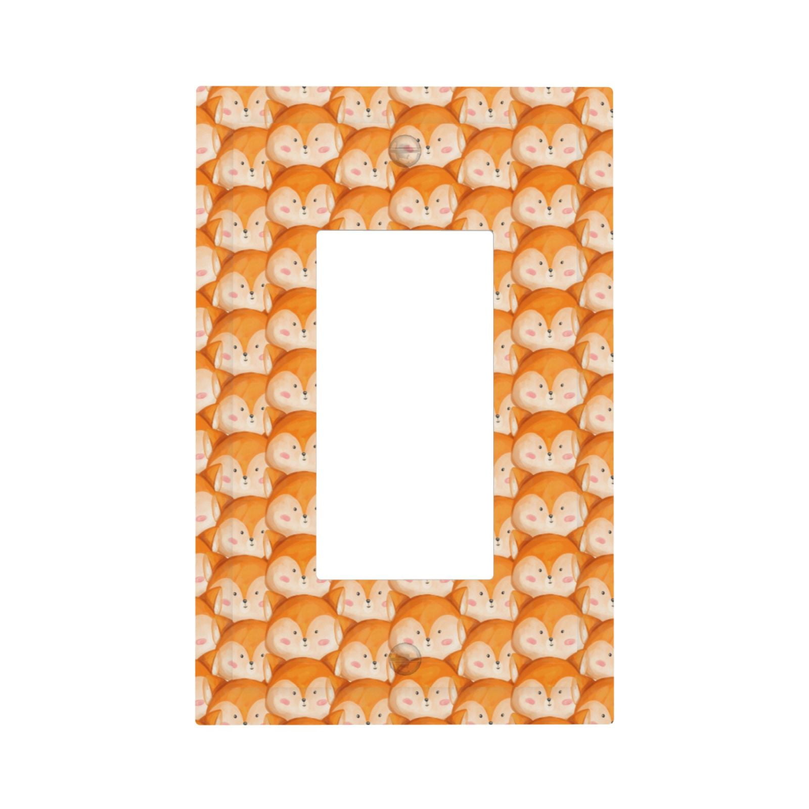 Junzan Cute Fox Faces Pattern for Electrical Outlet Covers, 5" x 3 ...
