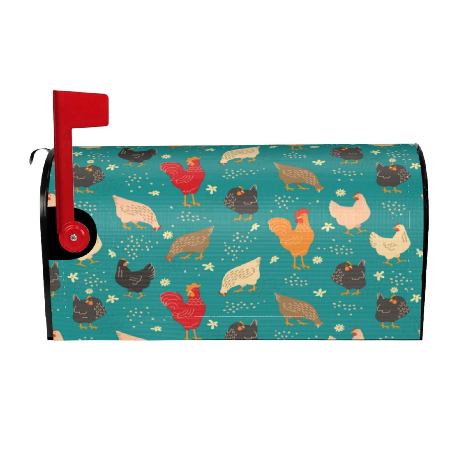 Junzan Cute Hens And Rooster Pattern Mailbox Covers,Magnetic Mailbox ...