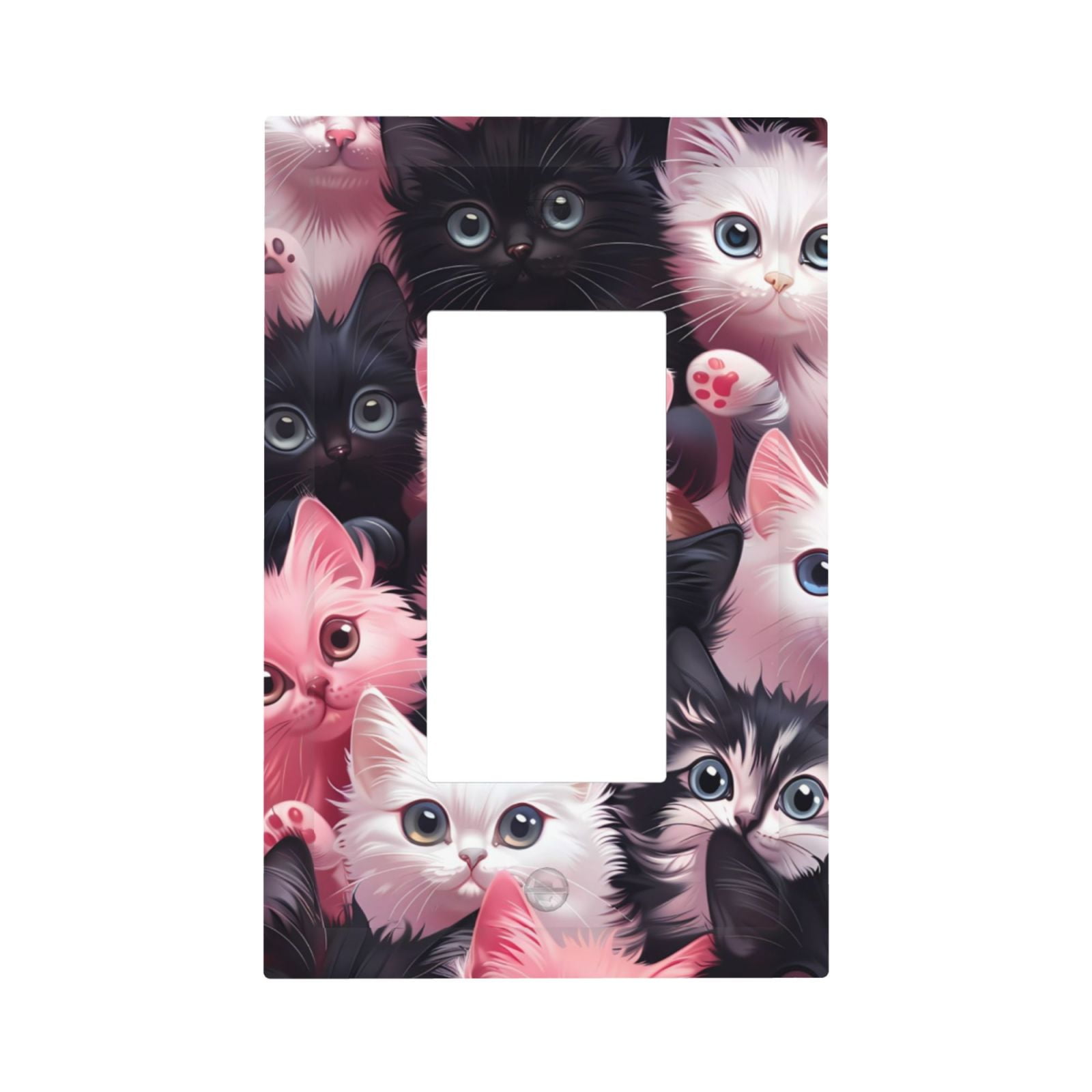 Junzan Cute Kittens Group Portrait for Electrical Outlet Covers, 5" x 3 ...