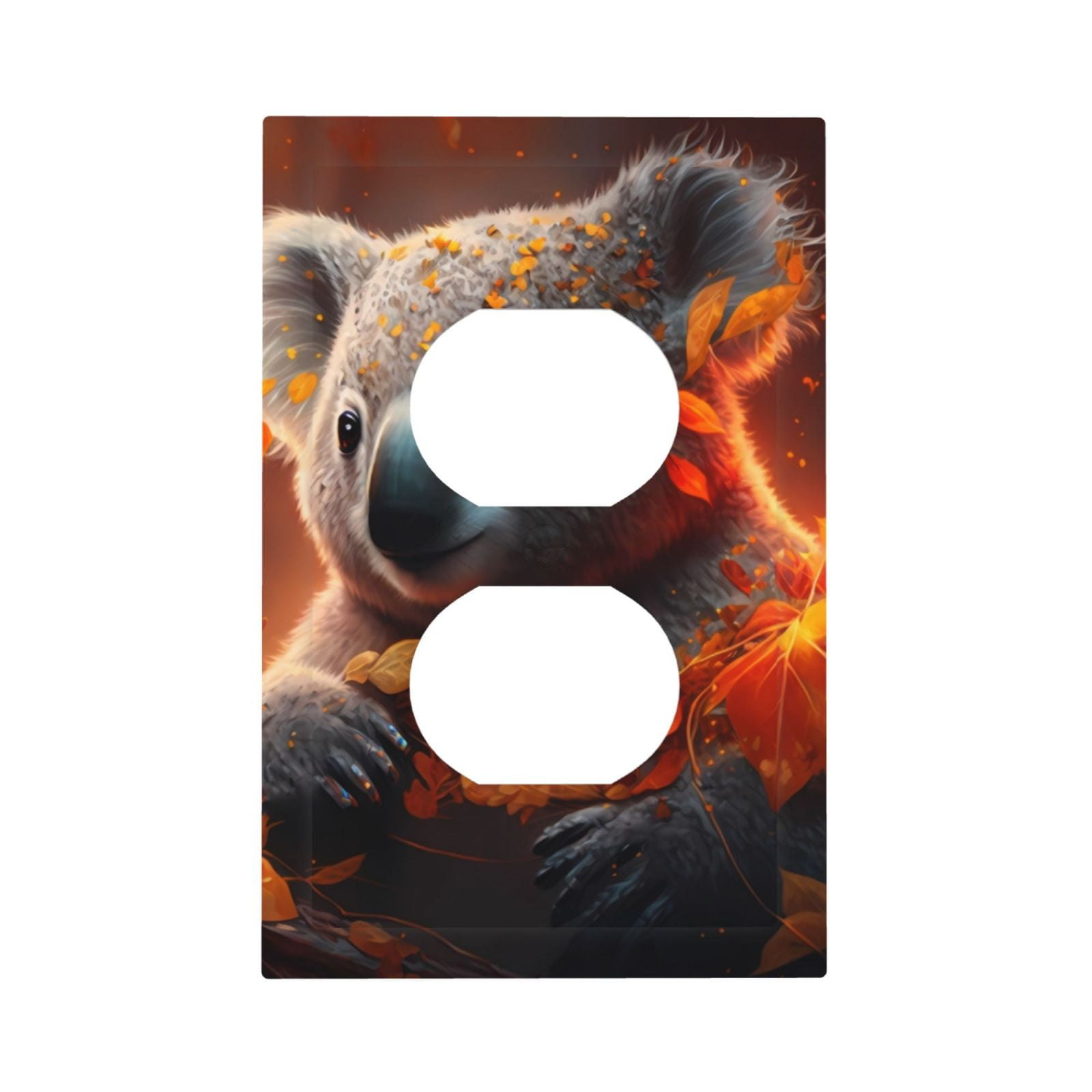 Junzan Cute Maple Leaf Koala for Electrical Outlet Covers, 5" x 3 ...