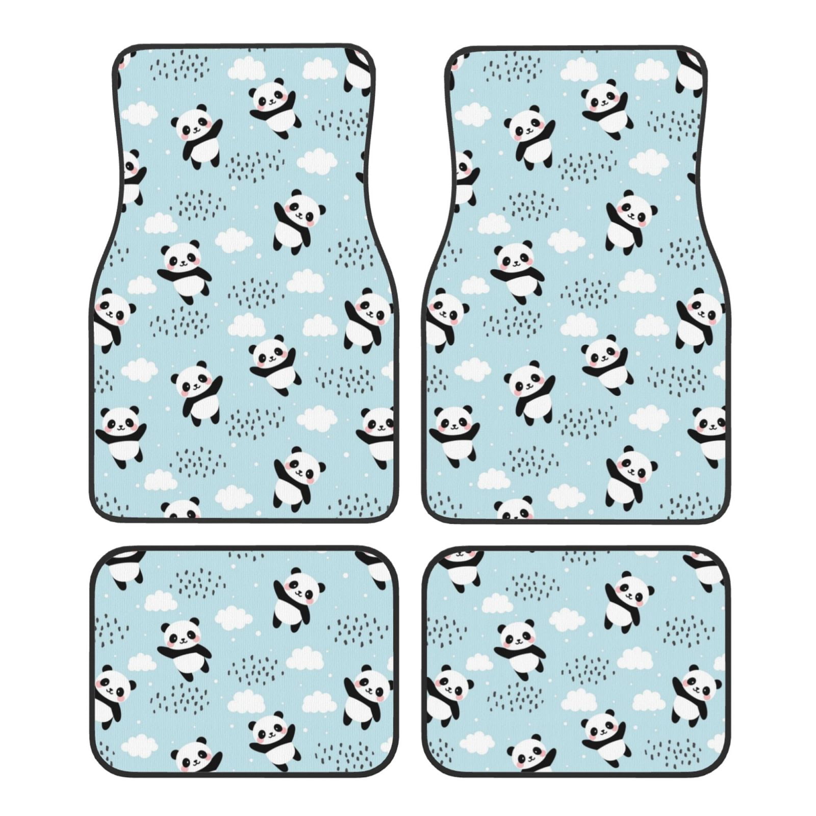 Junzan Cute Panda Bear for Car Floor Mats,Car Carpet Mats Car Interior ...