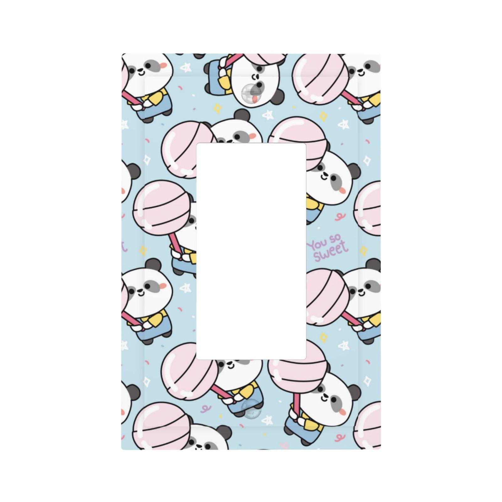 Junzan Cute Panda Bear for Electrical Outlet Covers, 5" x 3" Electric ...