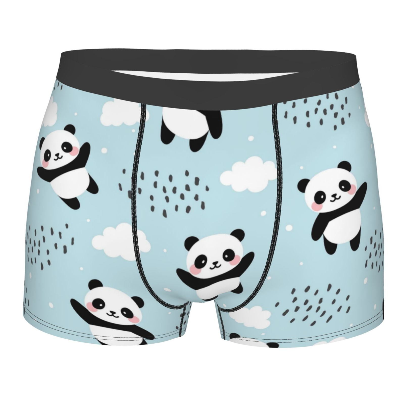 Junzan Cute Panda Bear Mens Underwear Boxer Briefs For Men’s - X-Large ...